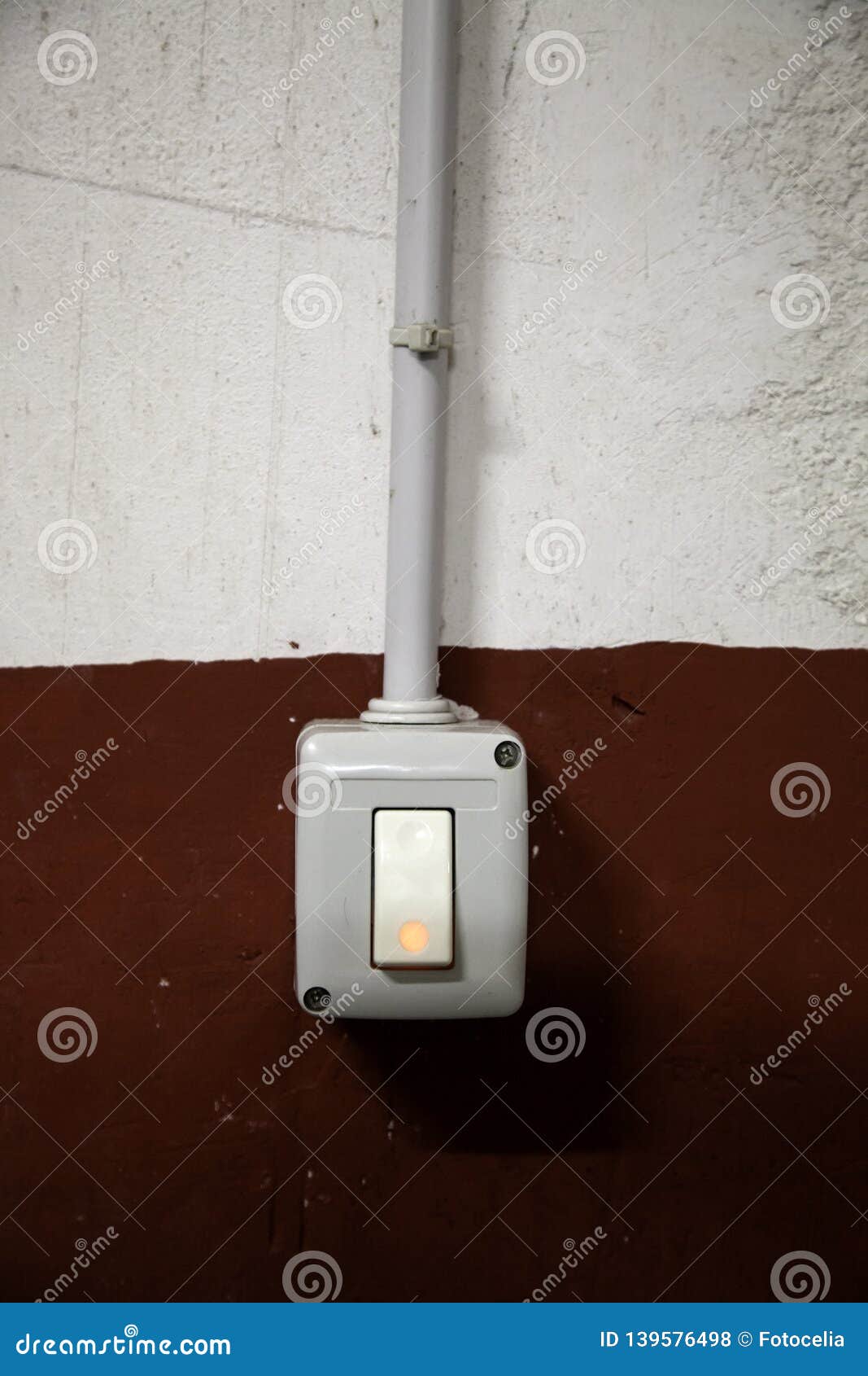 Light switch button stock photo. Image of finger, copy - 139576498