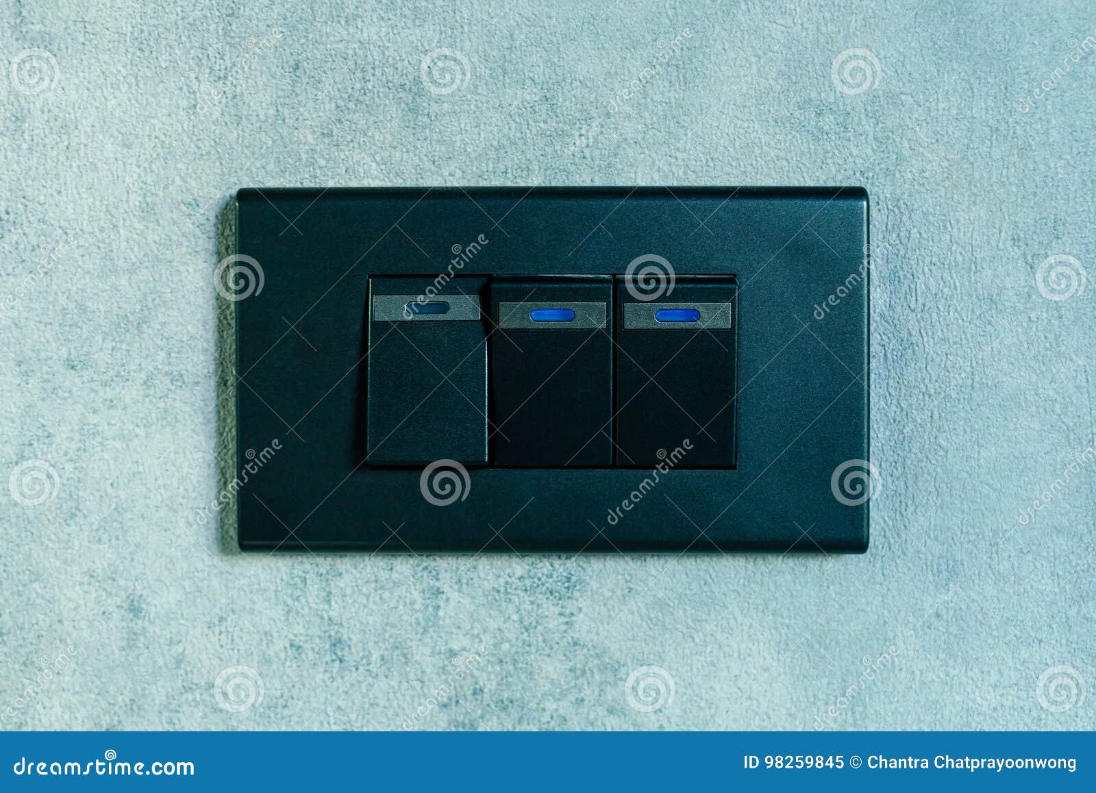 Light Switch on Concrete Texture Wall Background Stock Image - Image of ...
