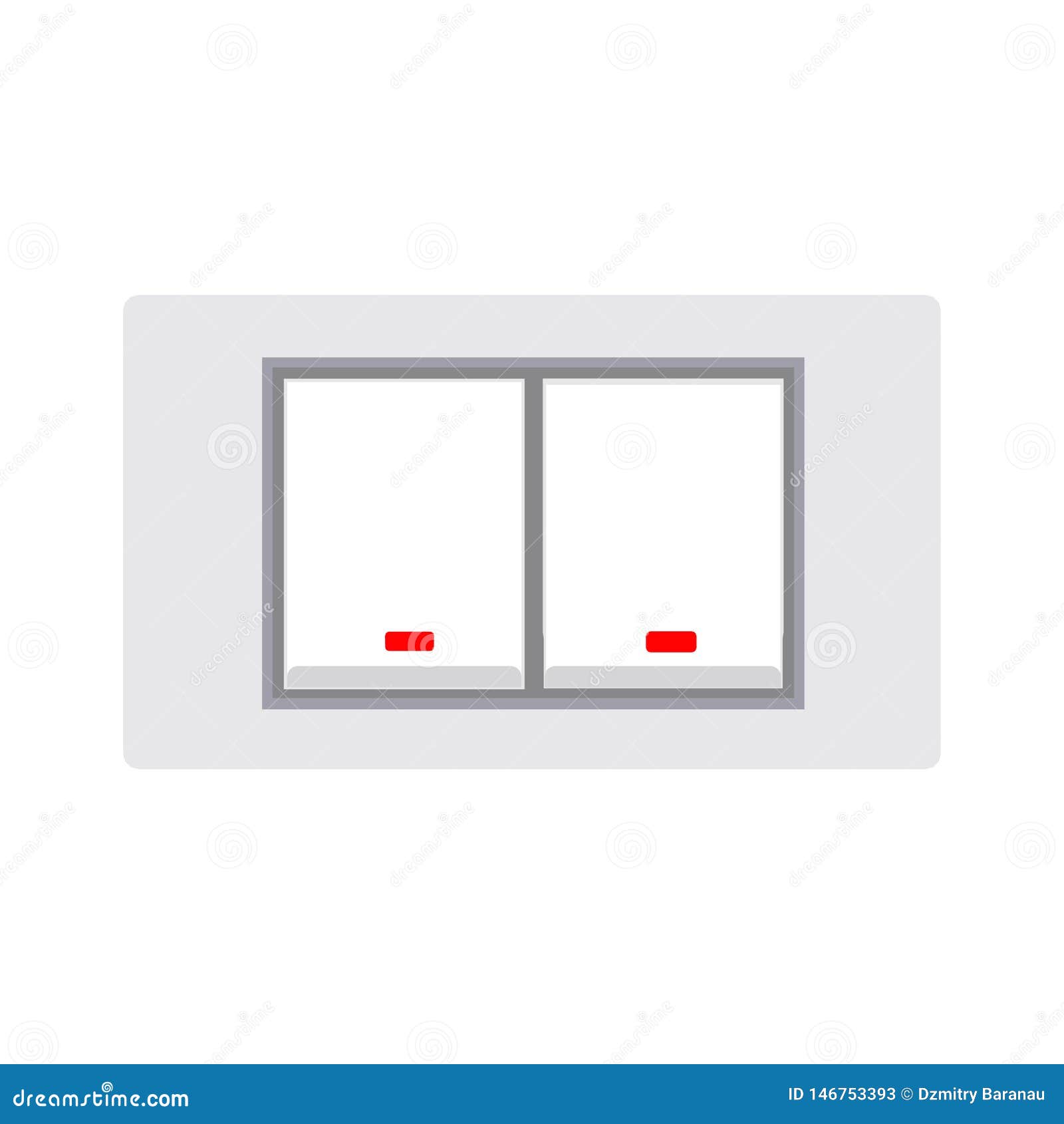 Light Switch Electrical Interior Equipment Flat Sign Vector Icon Stock ...