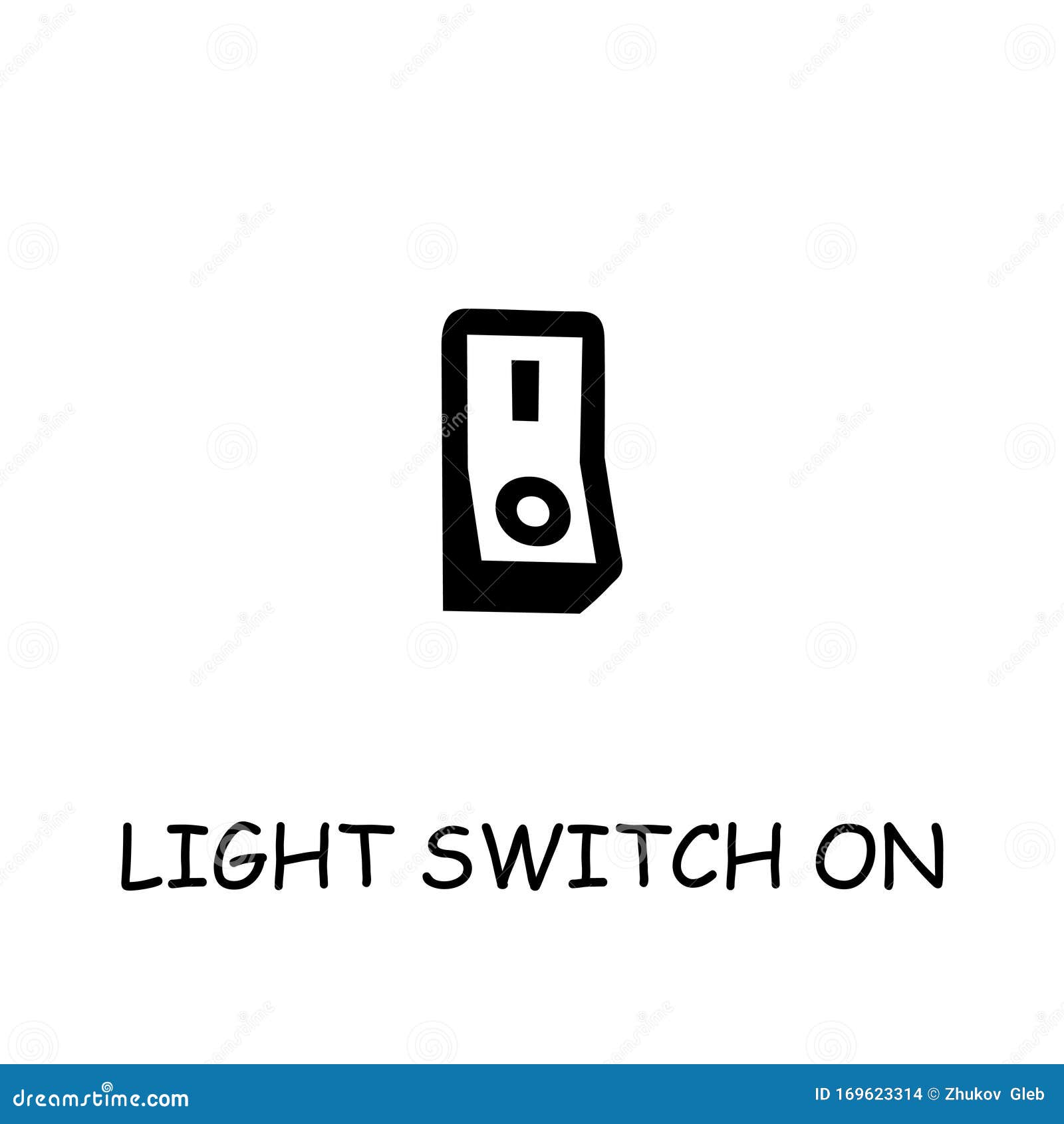 Light Switch on Flat Vector Icon Stock Illustration - Illustration of ...