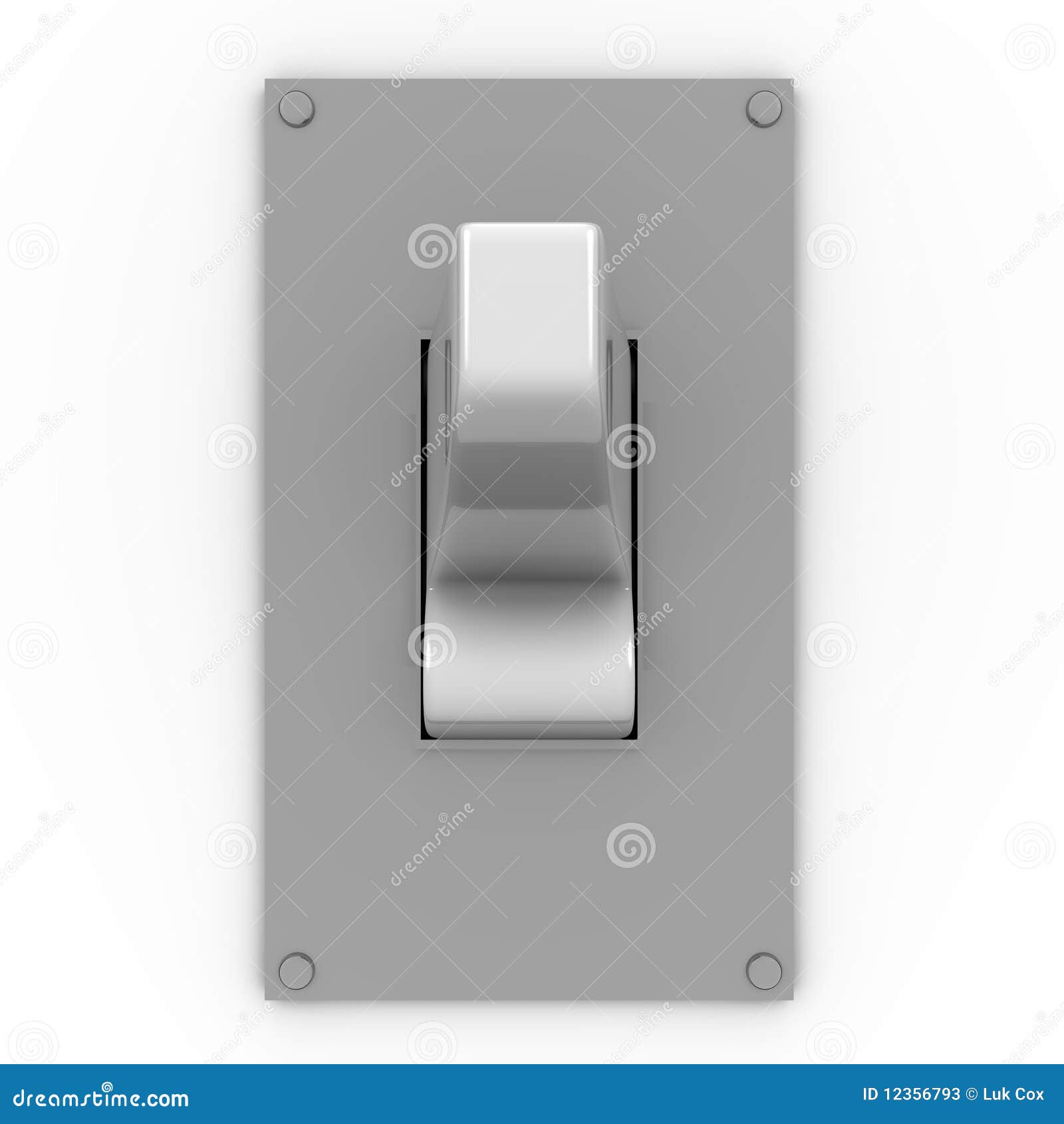 Light switch frontal view stock illustration. Illustration of grey ...