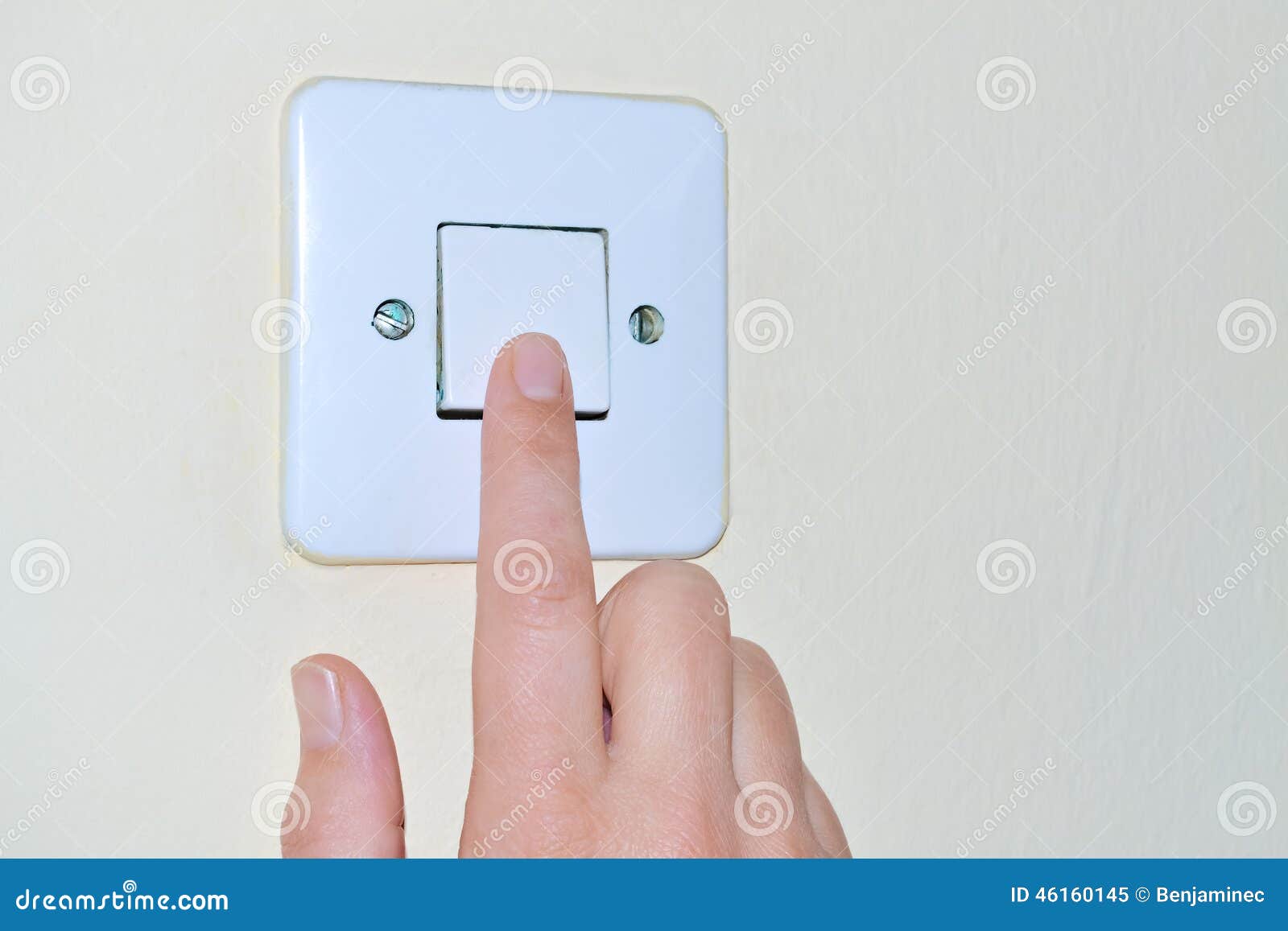 Light switch stock image. Image of click, flip, finger - 46160145