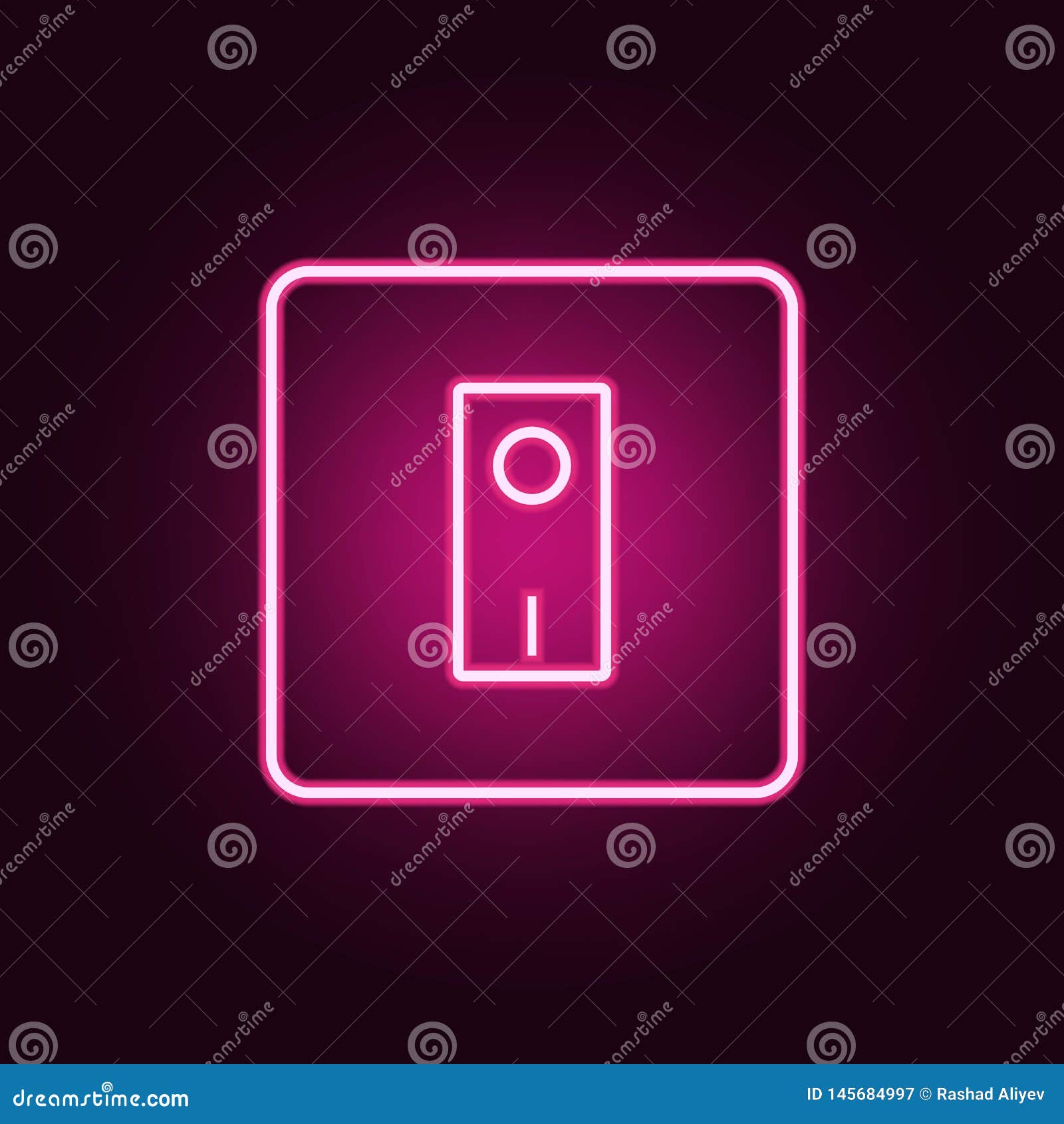 Light Switch Icon. Elements of Web in Neon Style Icons Stock ...