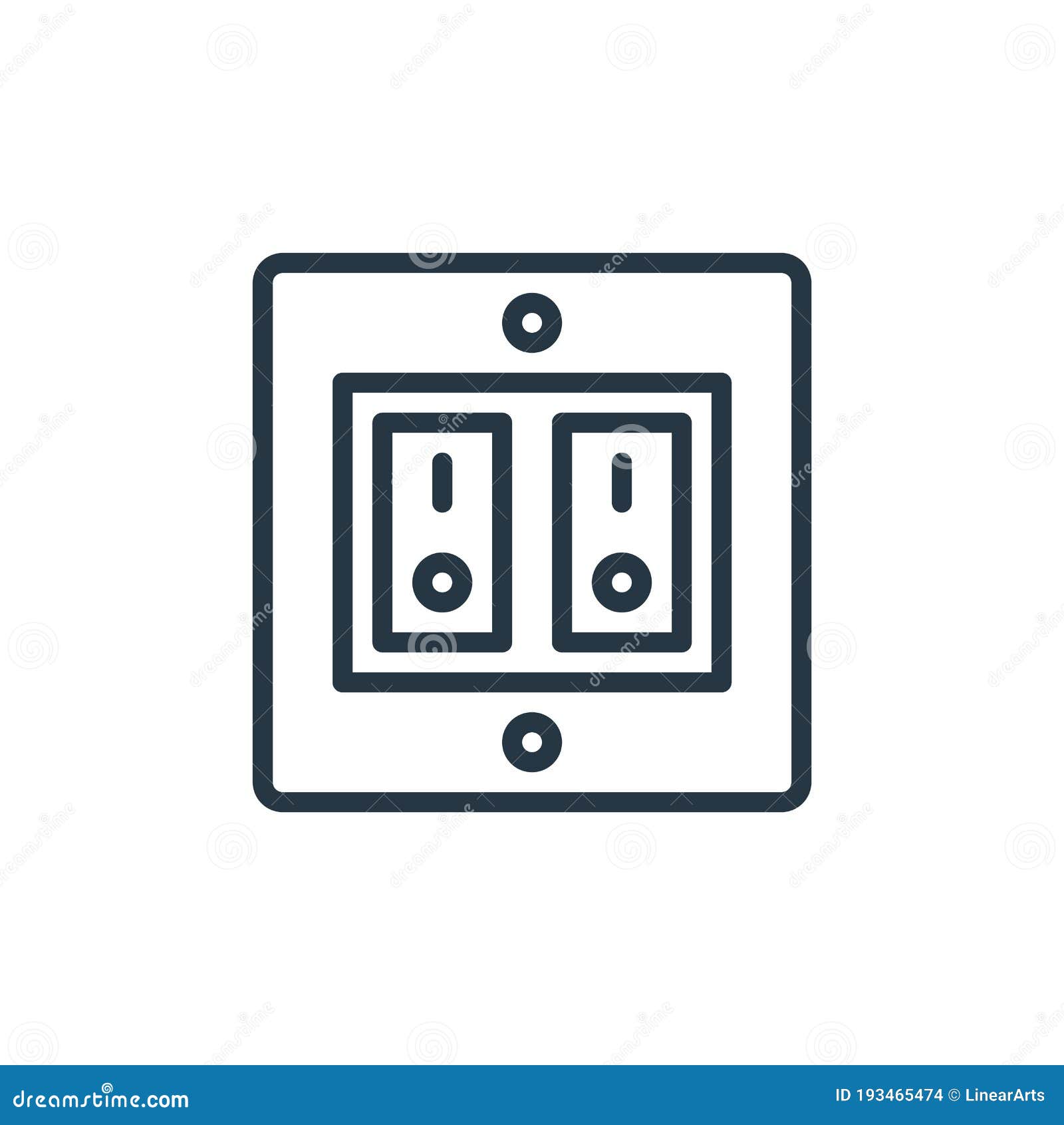 Light Switch Icon Vector from Smart Home Concept. Thin Line ...