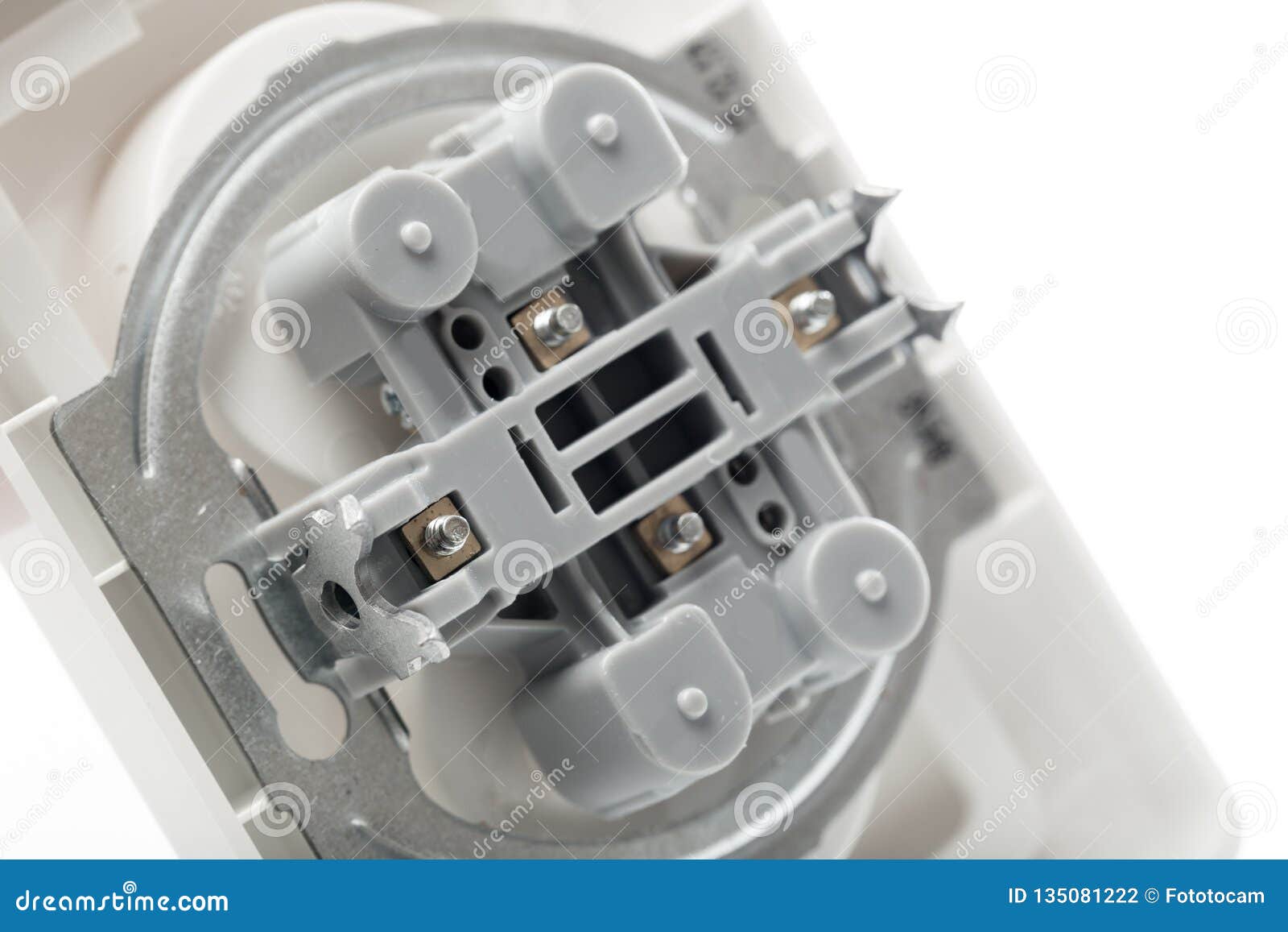 Light Switch Isolated on White, Internal Organization Stock Photo ...
