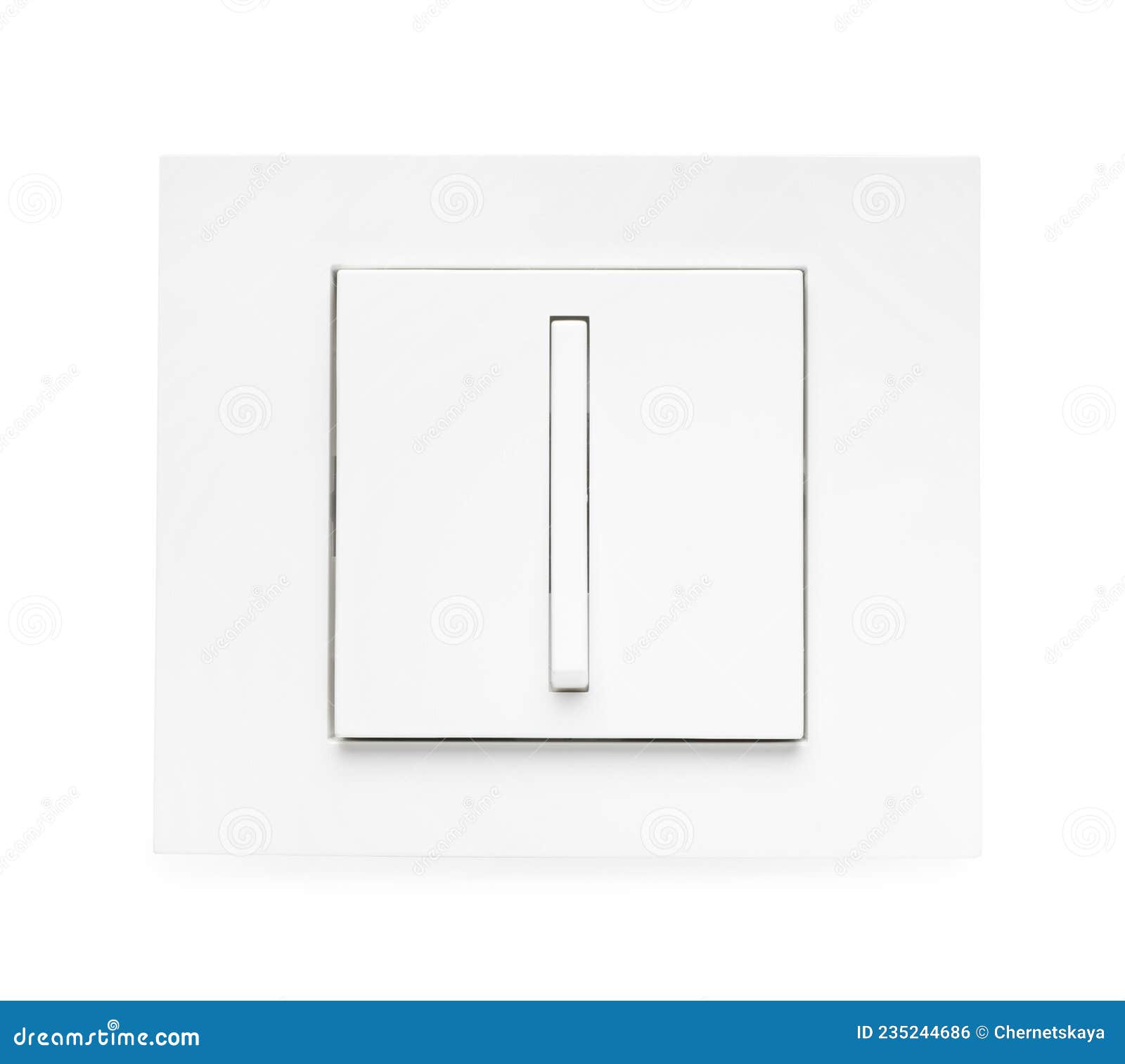 Light Switch Isolated on White, Top View Stock Photo - Image of home ...