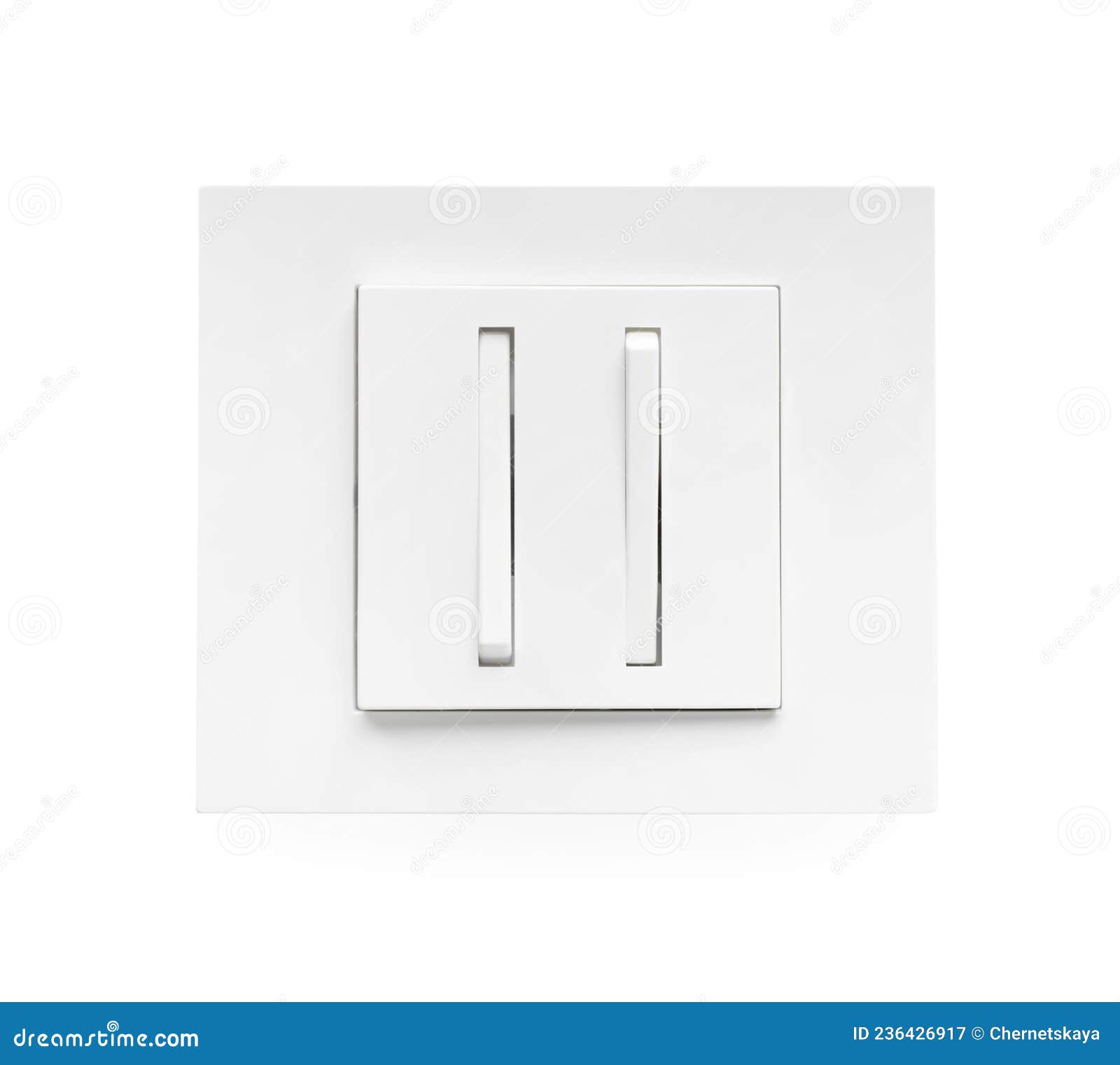 Light Switch Isolated on White, Top View Stock Image - Image of modern ...