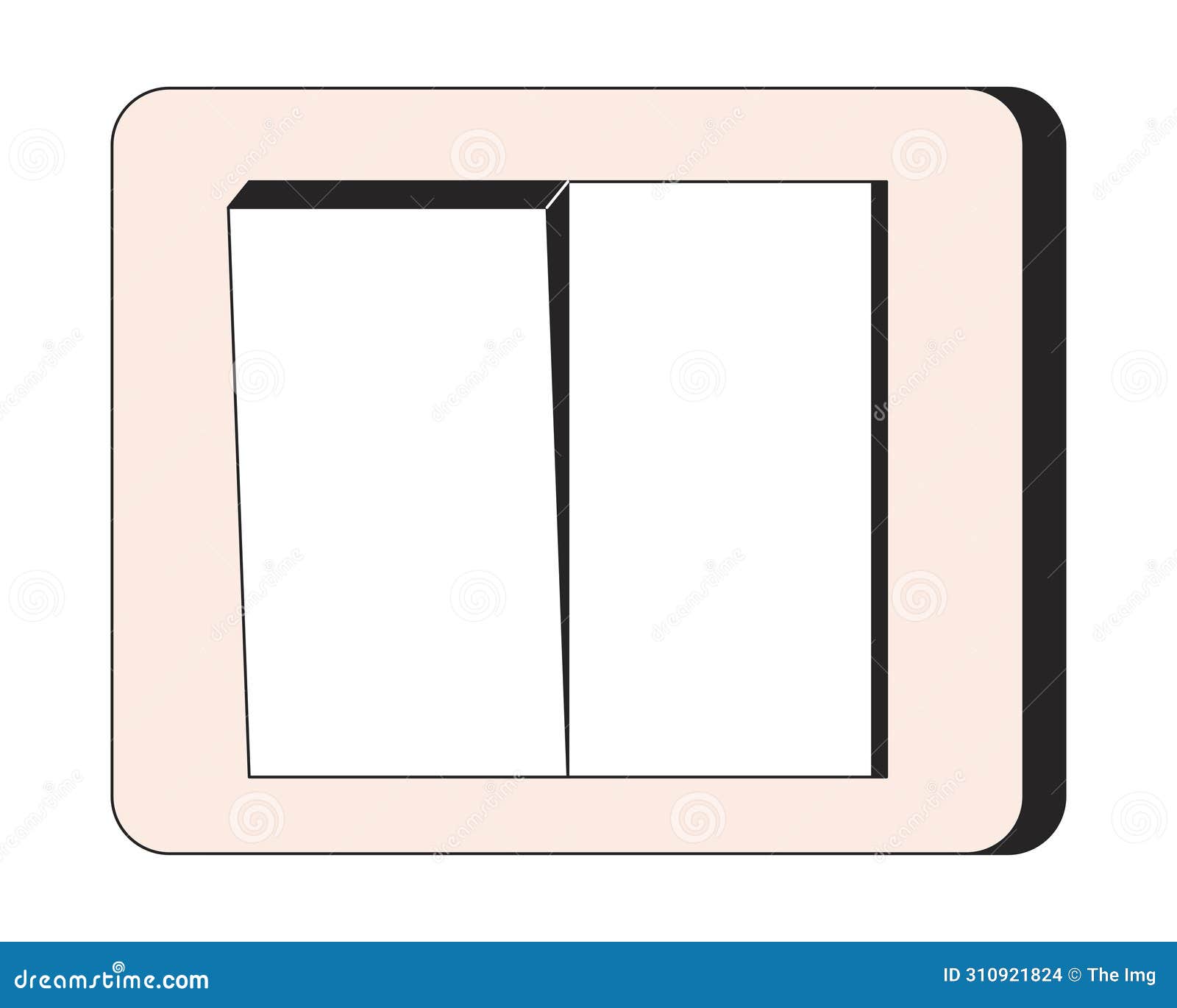 Light Switch on Off 2D Linear Cartoon Object Stock Illustration ...