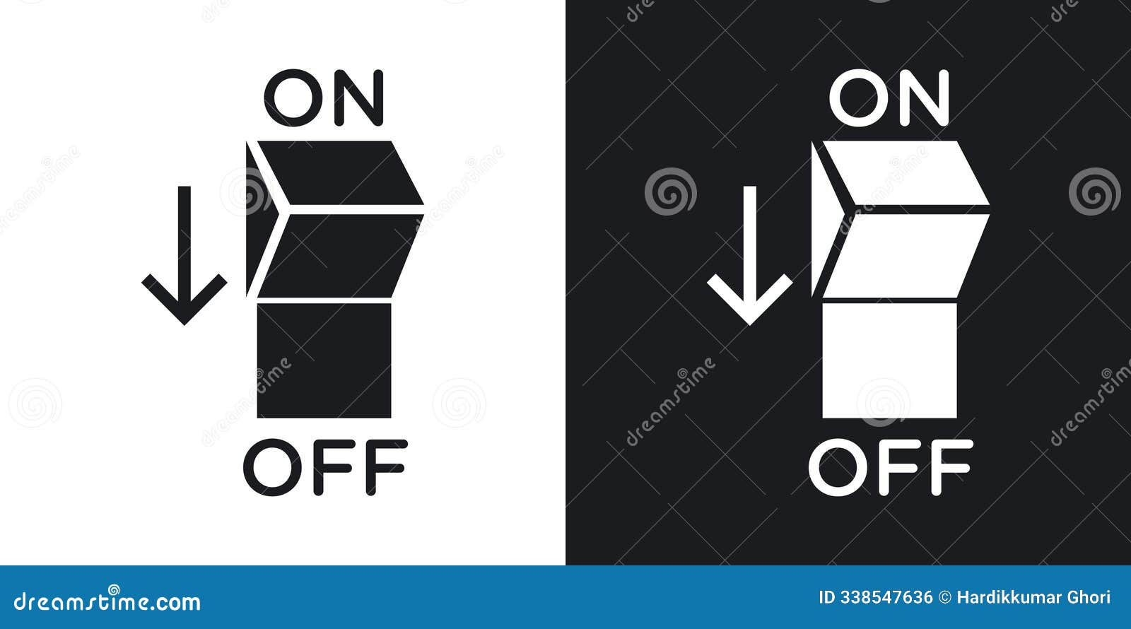 Light Switch Off Icon Isolated on White Background Stock Vector ...