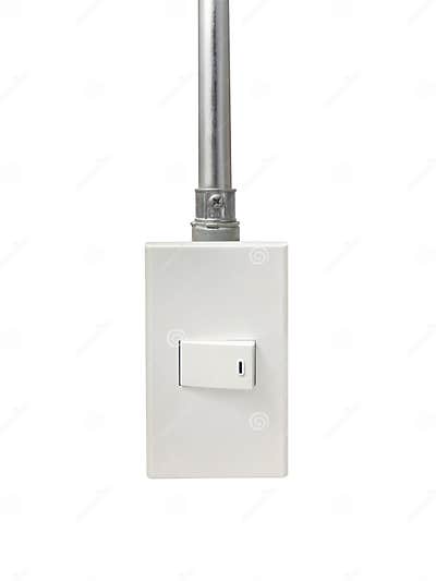 Light Switch in the Off Position Isolated on White Background Stock ...