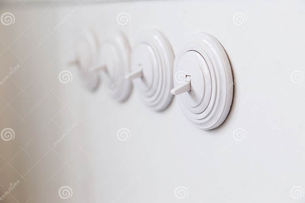 Light Switch in Off Position in the Kitchen Stock Image - Image of ...