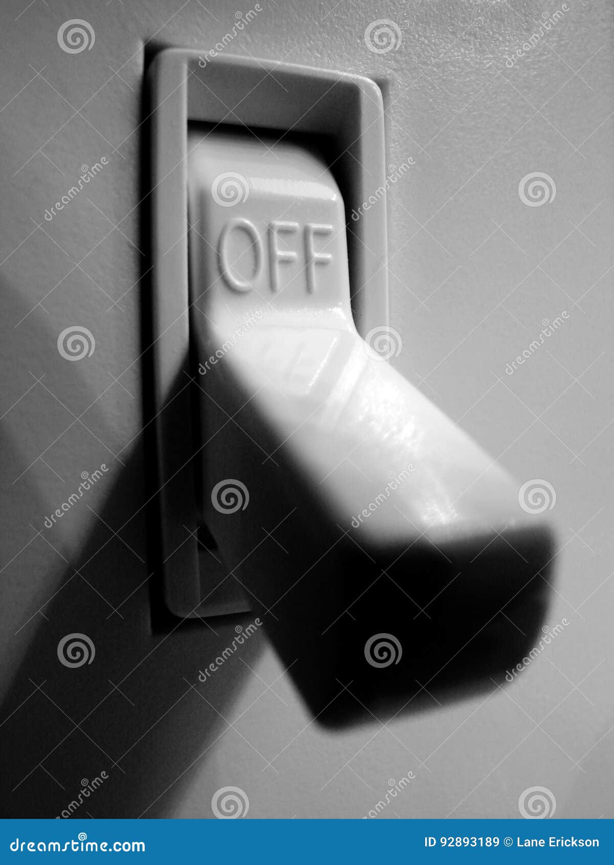 Light Switch for on and Off Power Illumination Stock Image - Image of ...