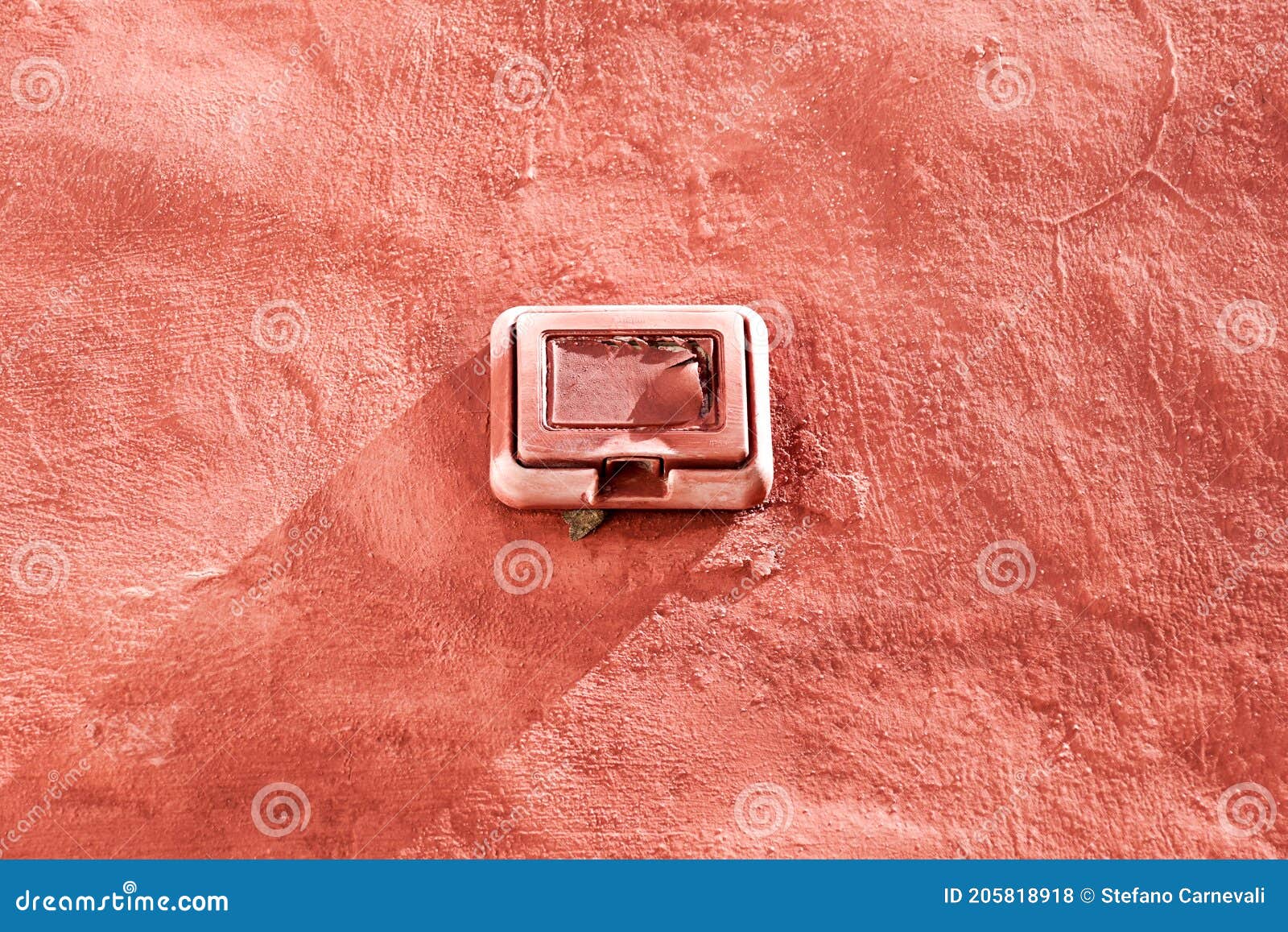 Light Switch on Old Red Wall . Electric Component Stock Photo - Image ...