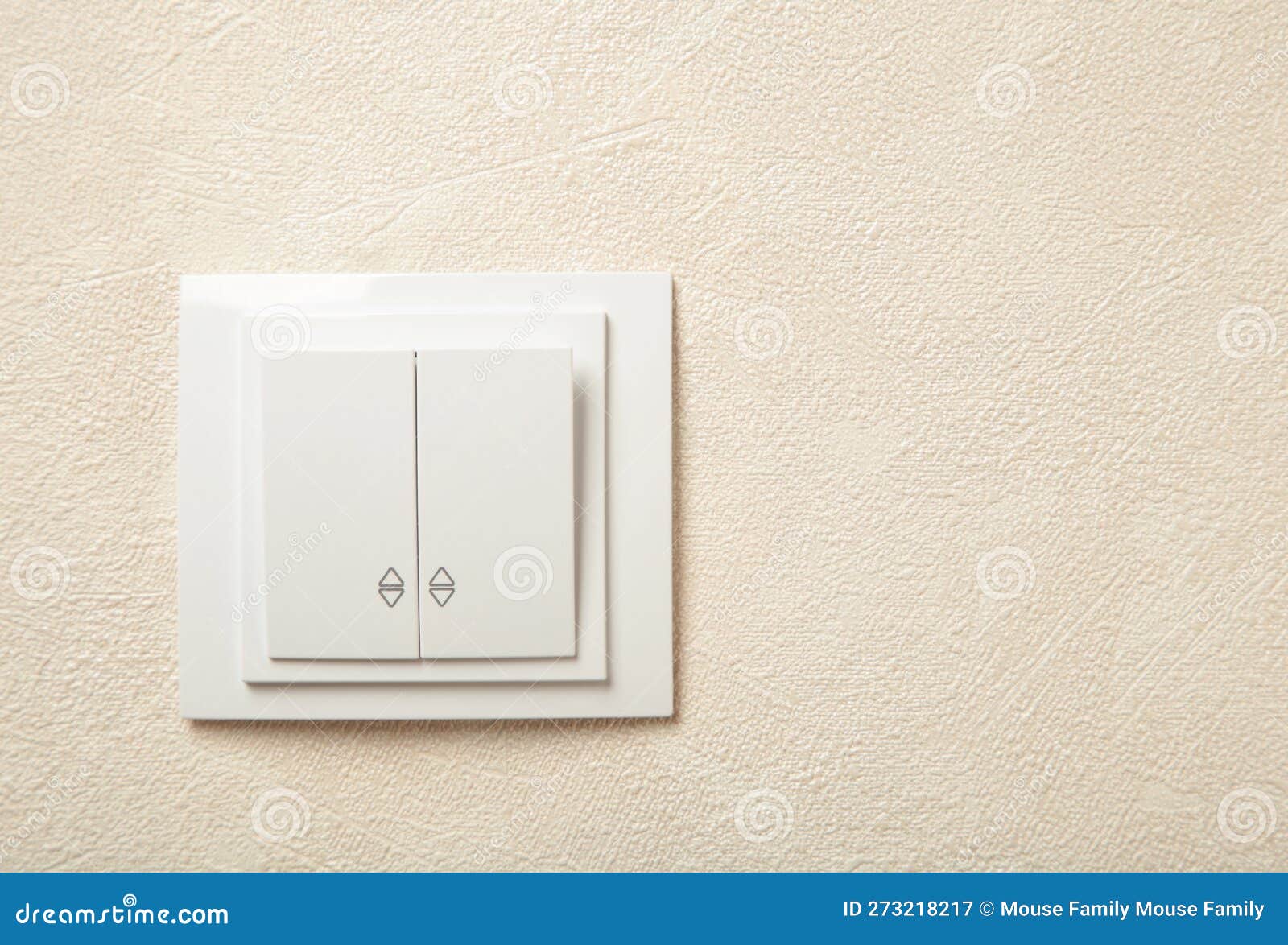 Light Switch, a Plastic Mechanical Switch of White Color Installed on a ...