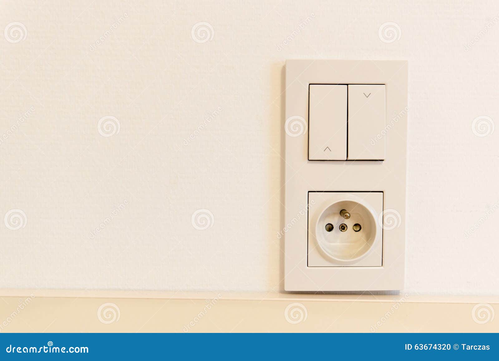 Light Switch and Socket on the Wall Stock Photo - Image of house ...
