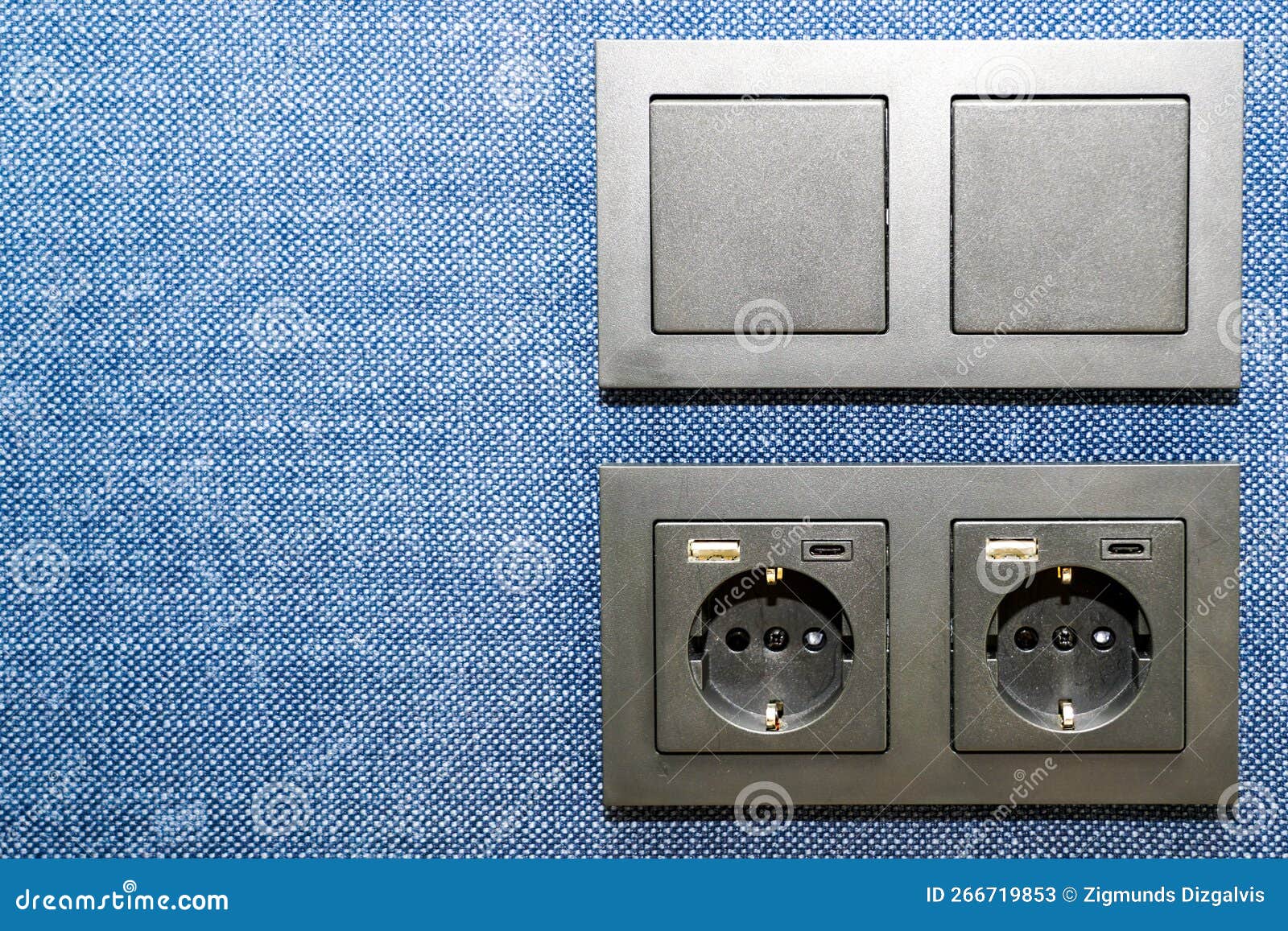 Light Switch, 220V, USB and USB Type C Socket Block Built into ...