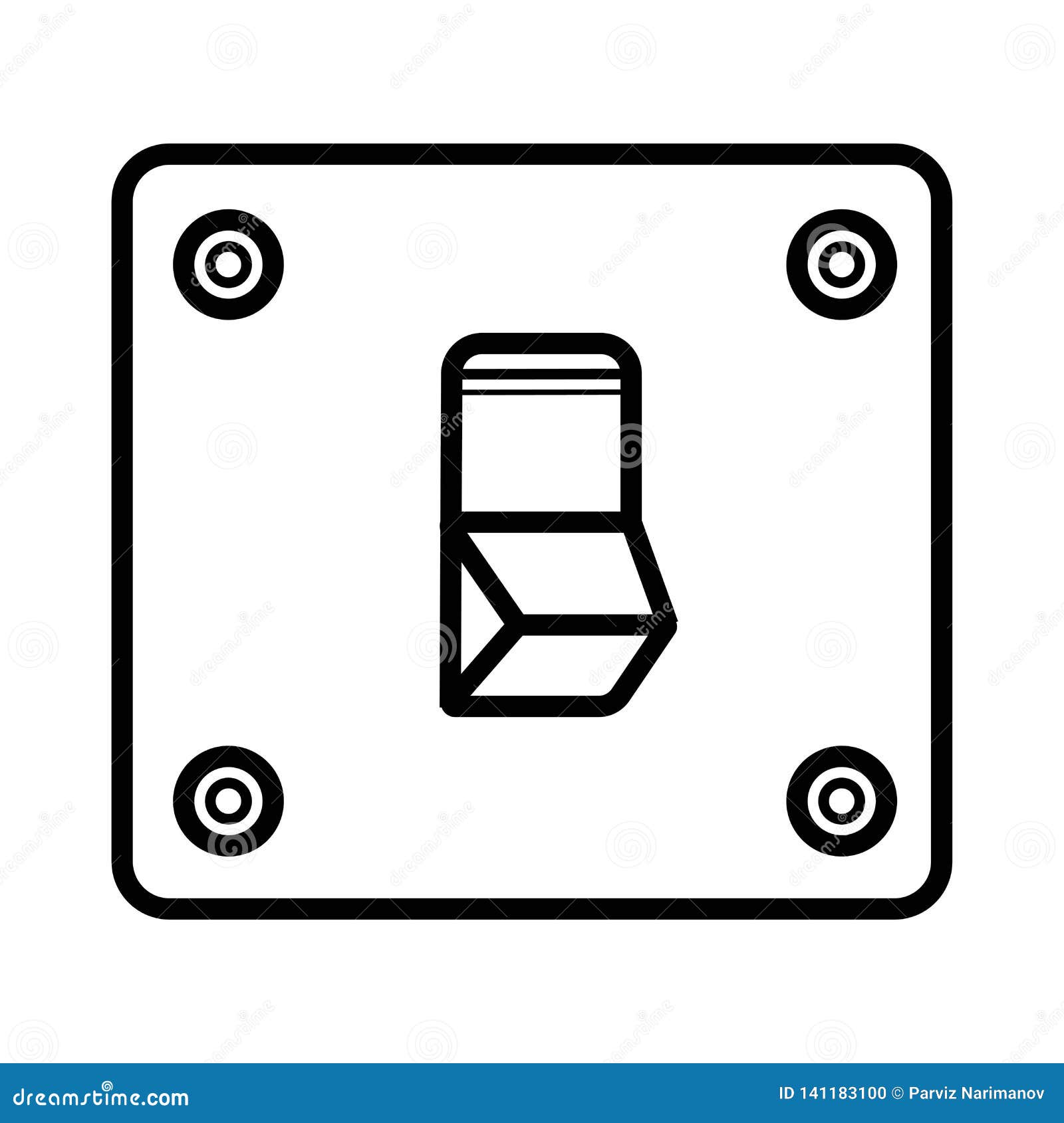 Light switch, vector stock illustration. Illustration of button - 141183100