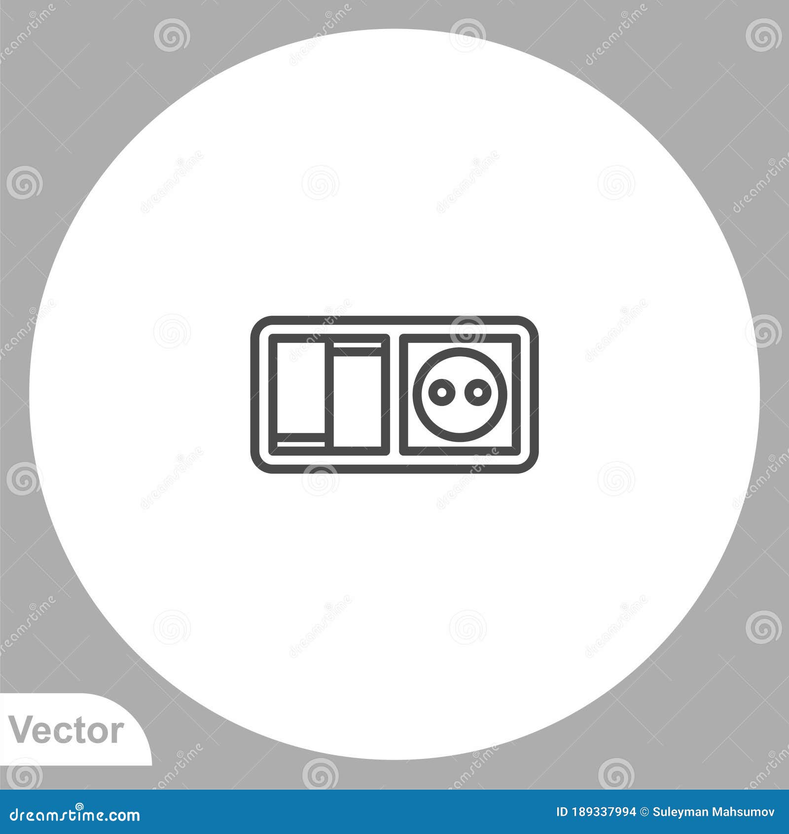 Light Switch Vector Icon Sign Symbol Stock Vector - Illustration of ...