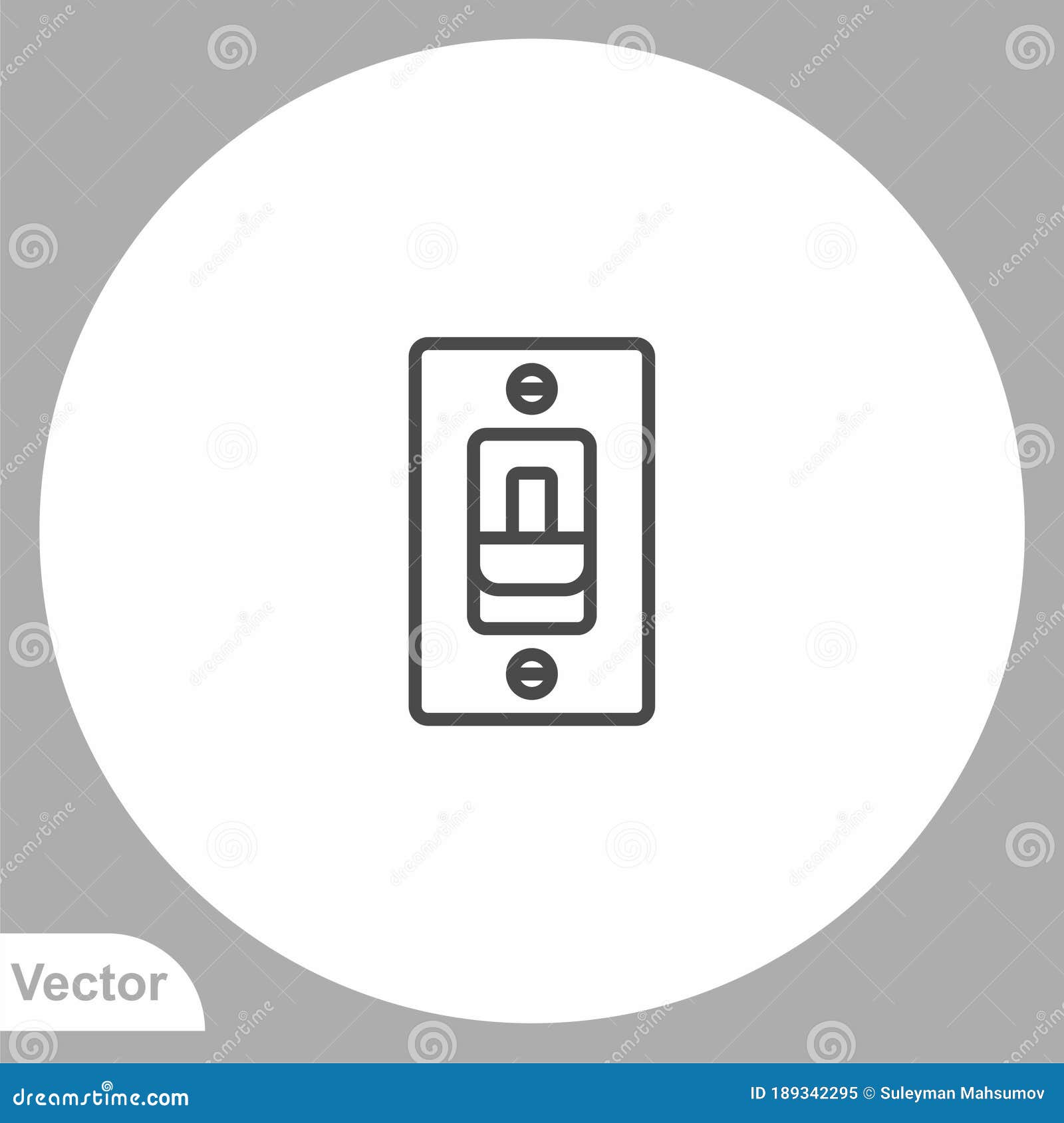 Light Switch Diagram Vector Illustration. Labeled Europe Standards ...