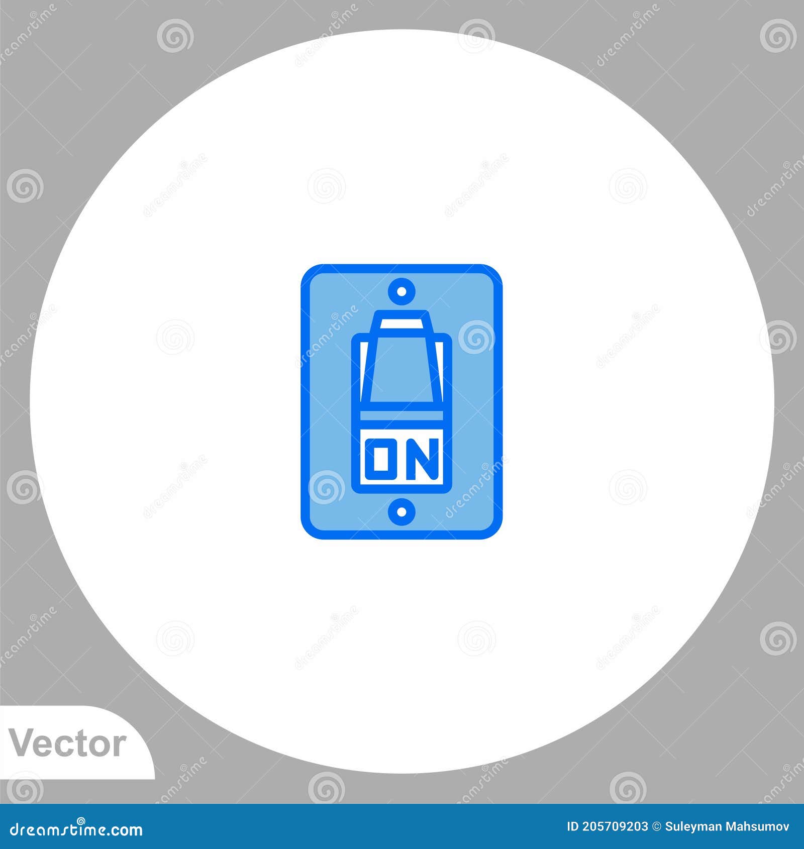 Light Switch Vector Icon Sign Symbol Stock Vector - Illustration of ...