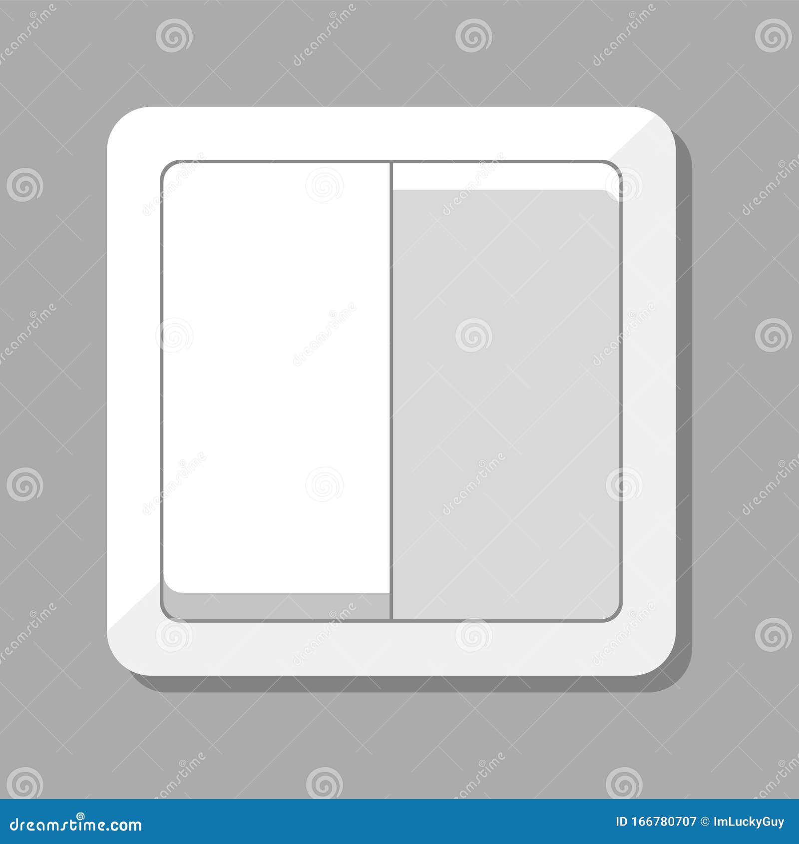 Light Switch Vector Isolated. Plastic Object, Home Element Stock ...