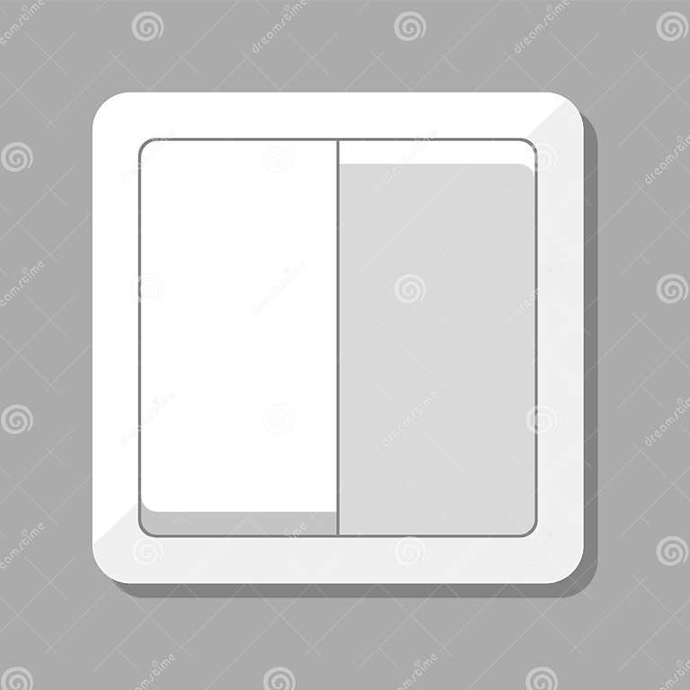 Light Switch Vector Isolated. Plastic Object, Home Element Stock ...