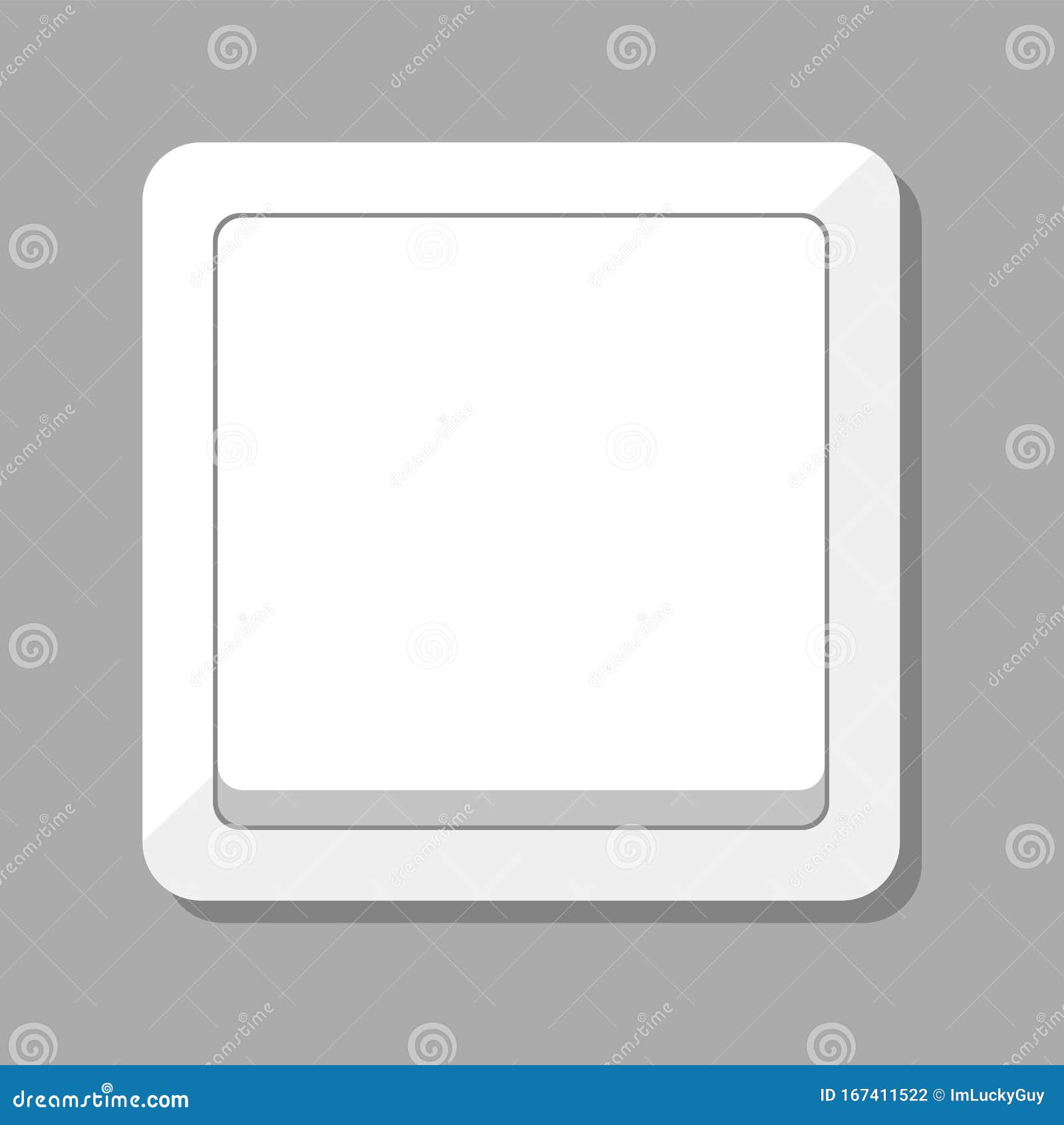 Light Switch Vector Isolated. Plastic Object, Home Element Stock ...