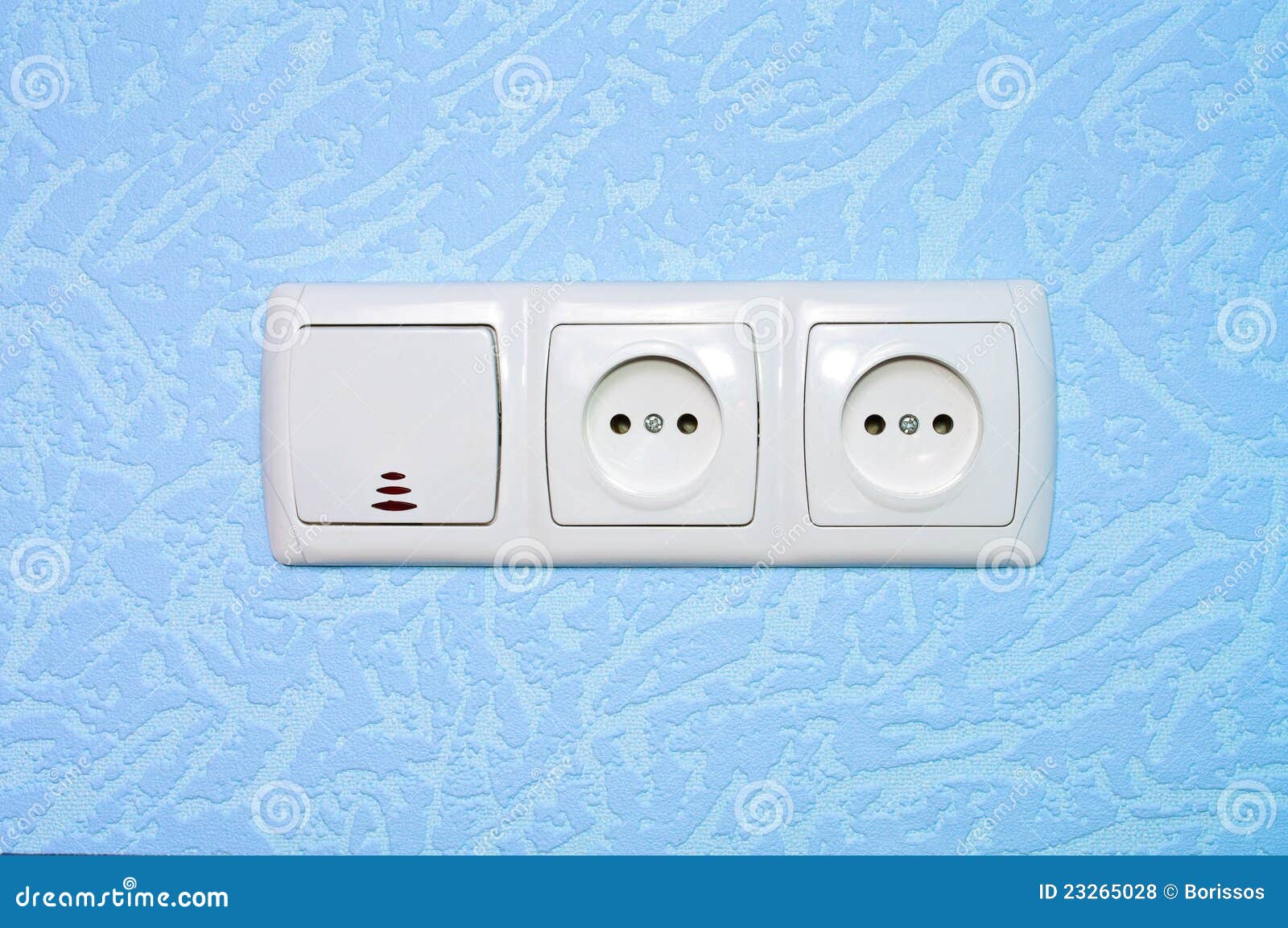 Light switch on the wall stock photo. Image of equipment - 23265028