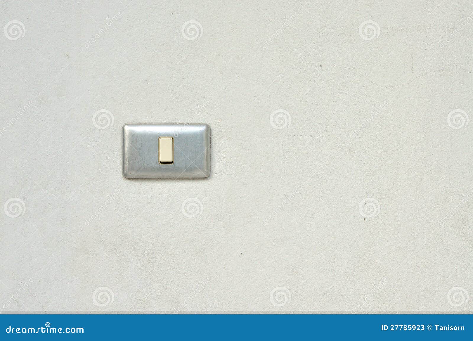 Light switch on wall stock image. Image of current, single - 27785923