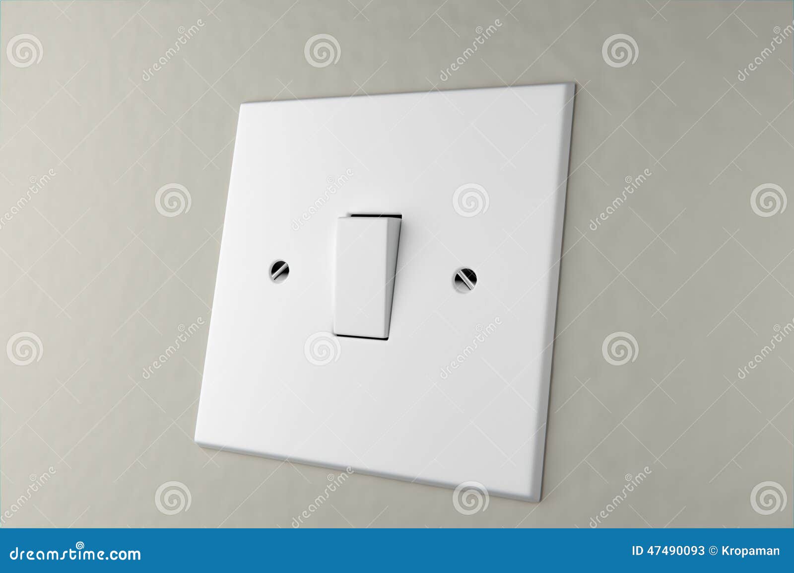 Light switch on the wall stock illustration. Illustration of power ...