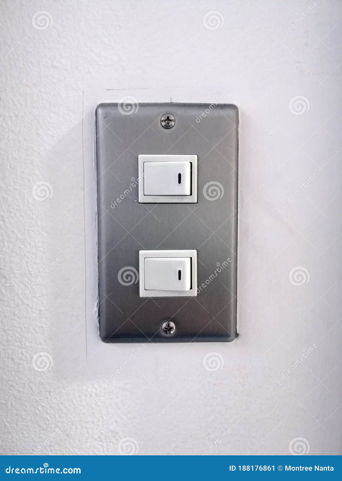 Light Switch on Wall. Electrical Switch, Power Switch. Stock Image ...