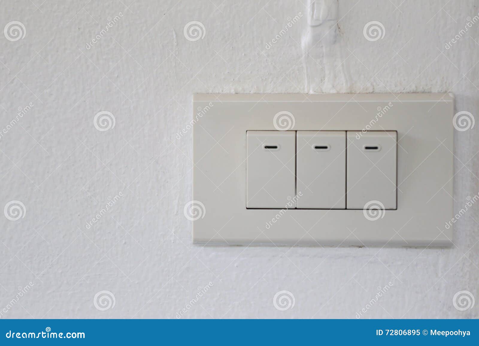 Light Switch on Wall in the House. Stock Image - Image of push, reduce ...