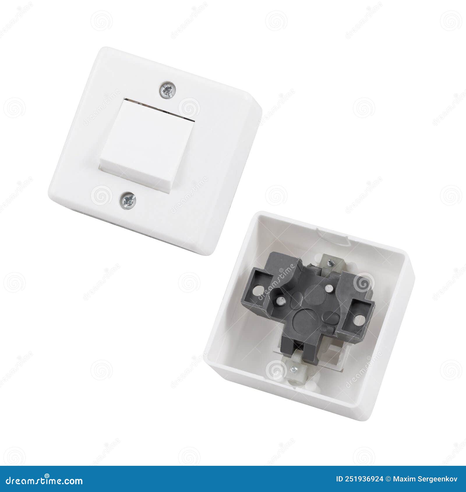 Light Switch on White Background Stock Photo - Image of environmental ...