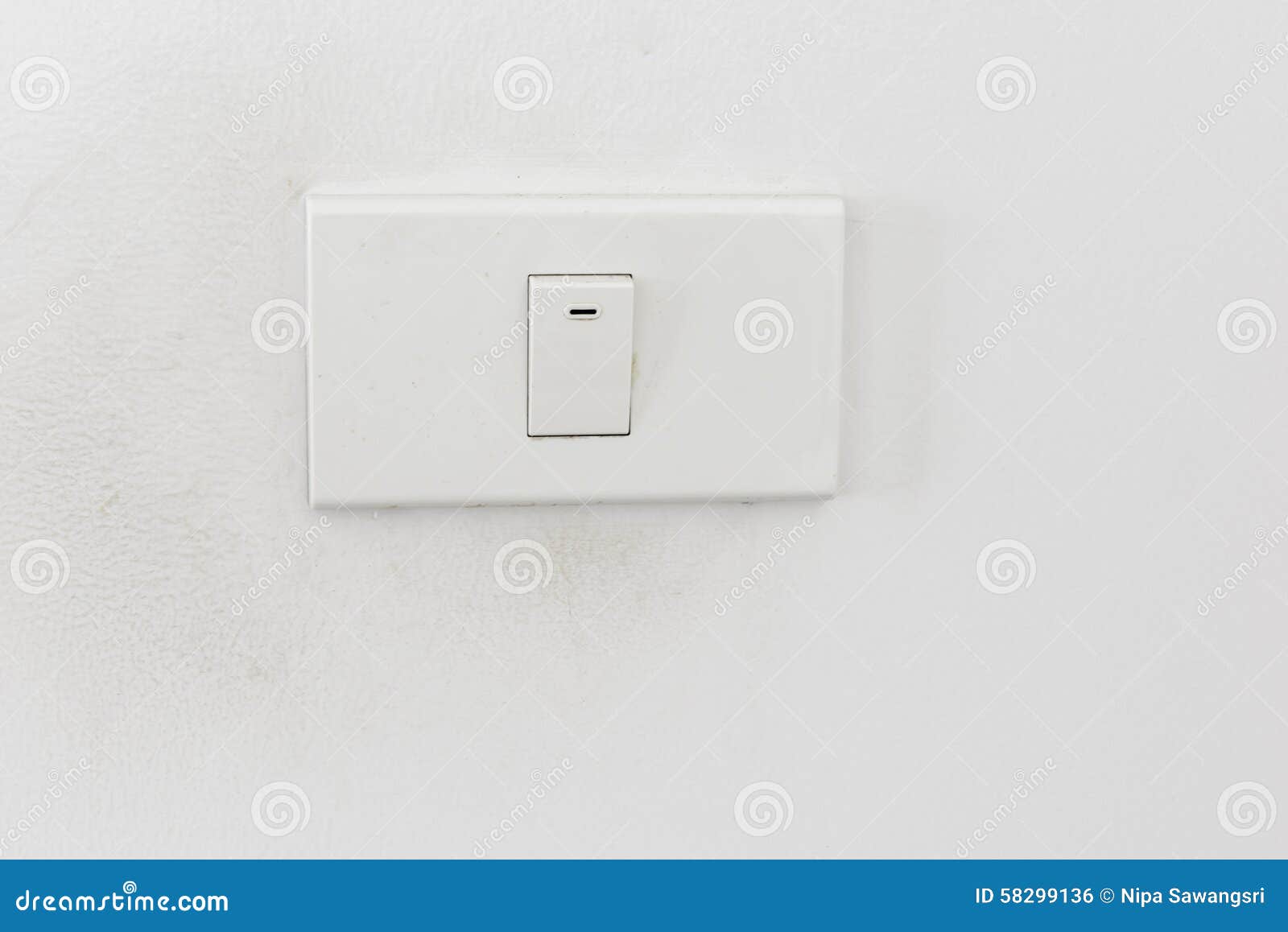 Light Switch , White Light Switch on White Wall Stock Photo - Image of ...