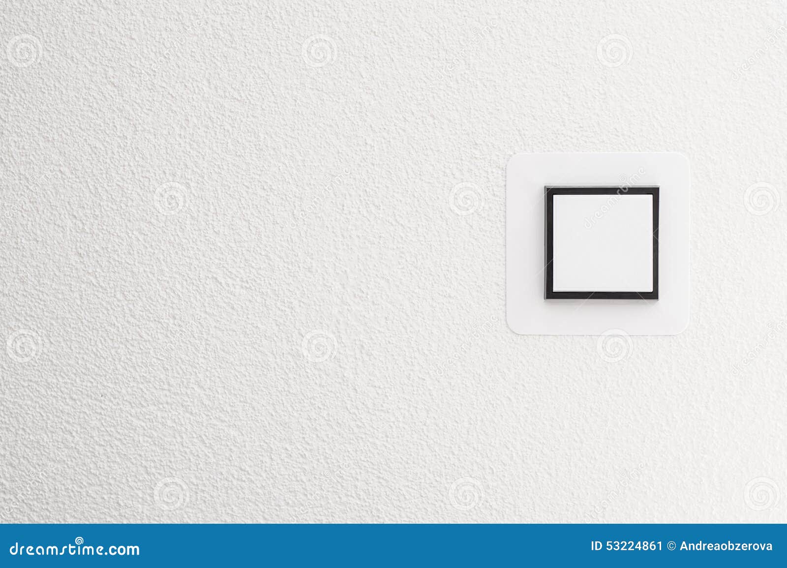 Light Switch on White Wall, Detail Shot Stock Image - Image of light ...