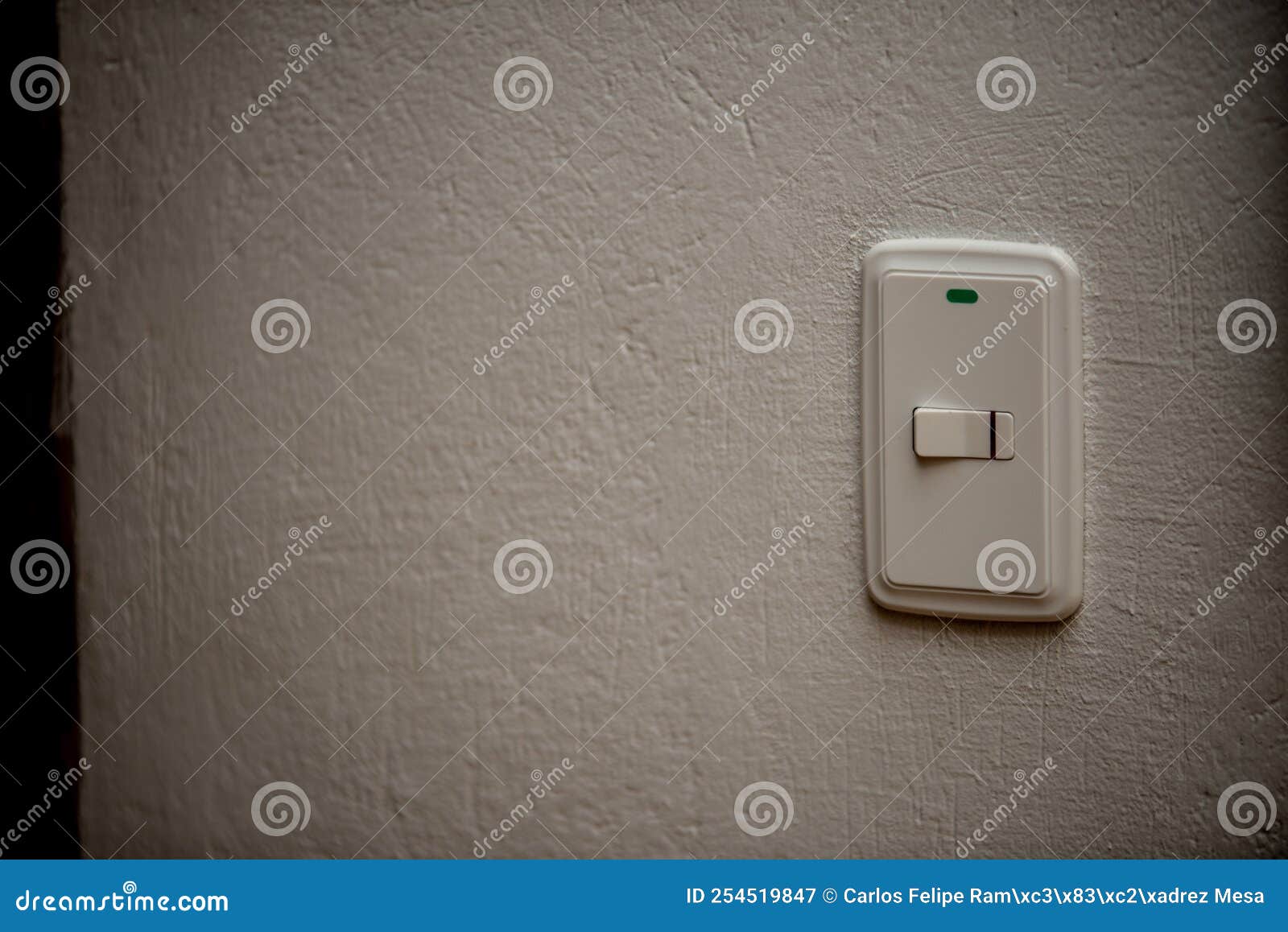 Light Switch in White Wall Texture Stock Image - Image of multimedia ...