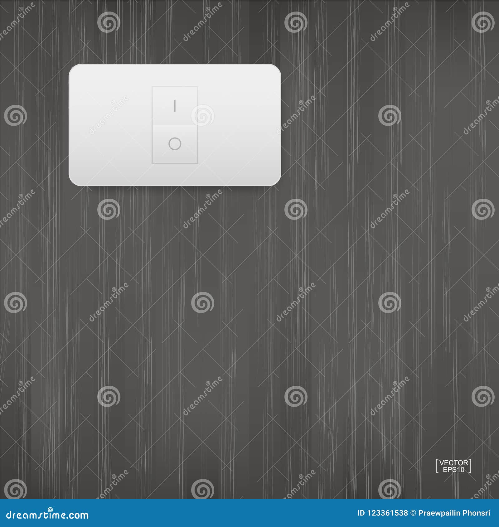 Light Switch on Wood Wall Background. Vector. Stock Vector ...