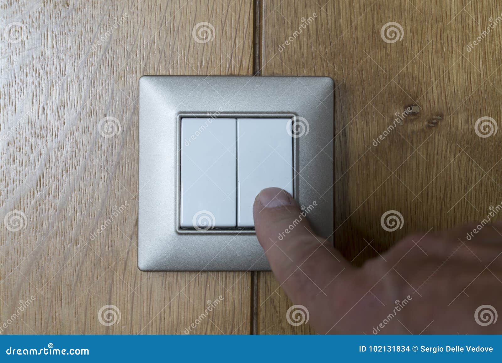 A Light Switch on the Wooden Wall Stock Photo - Image of bright, flip ...