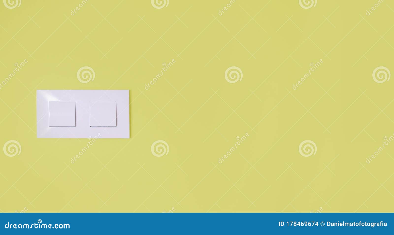 Light Switch on a Yellow Wall Stock Photo - Image of switch, cutout ...