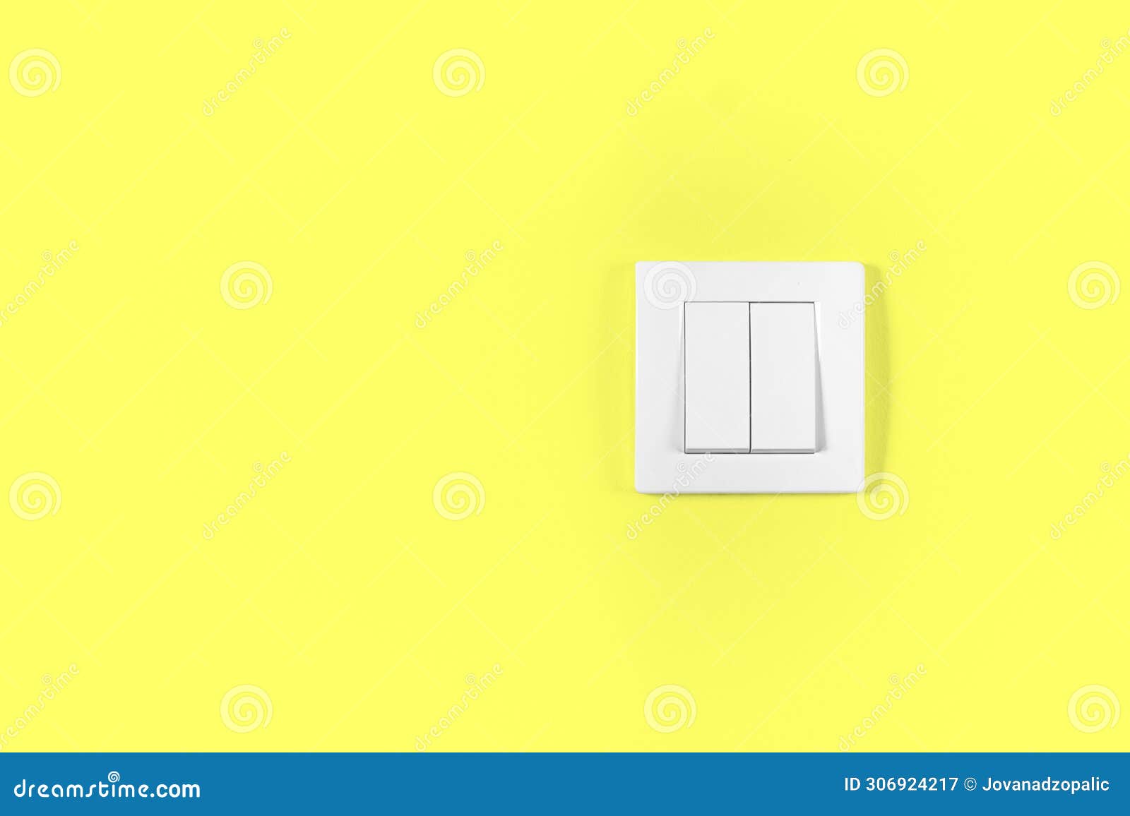 Light Switch on Yellow Wall. Electricity and Light Symbol Stock Image ...