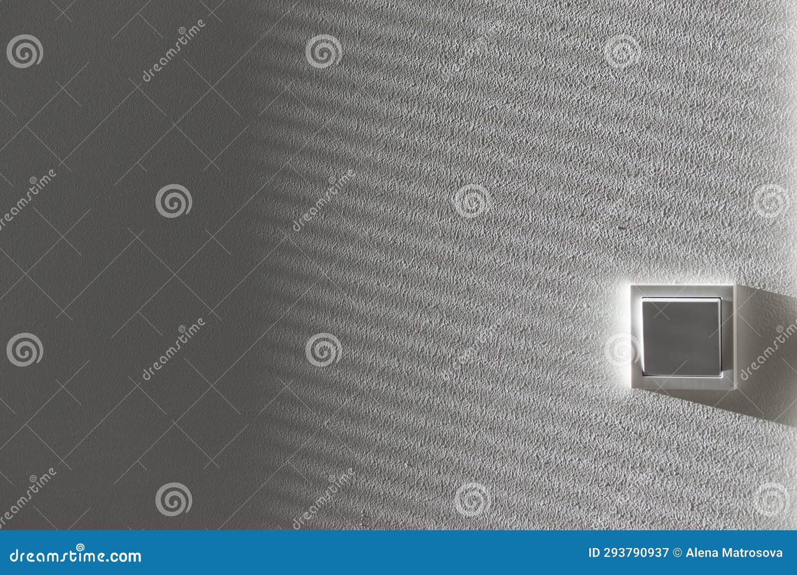 Light Switcher on the White Wall Beneath Rays of Light Stock Image ...