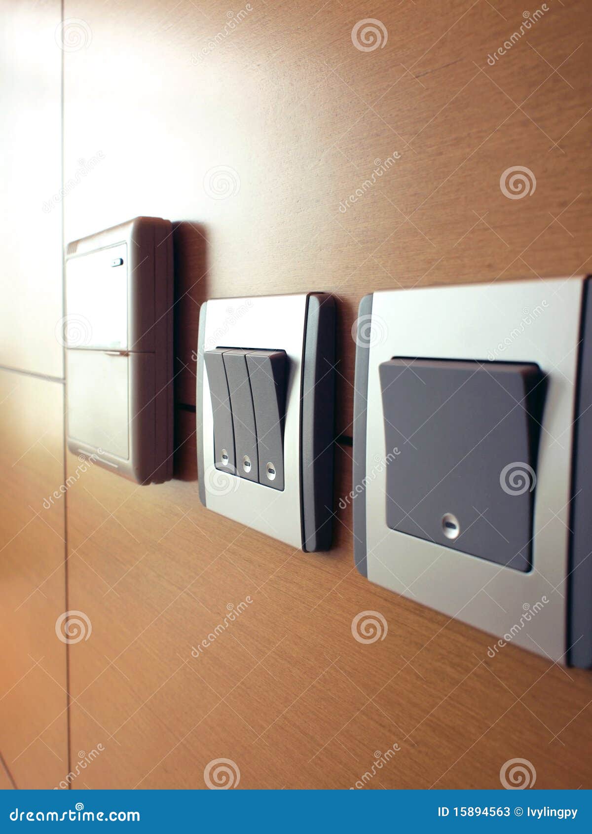 Light switches stock image. Image of lighting, modern - 15894563