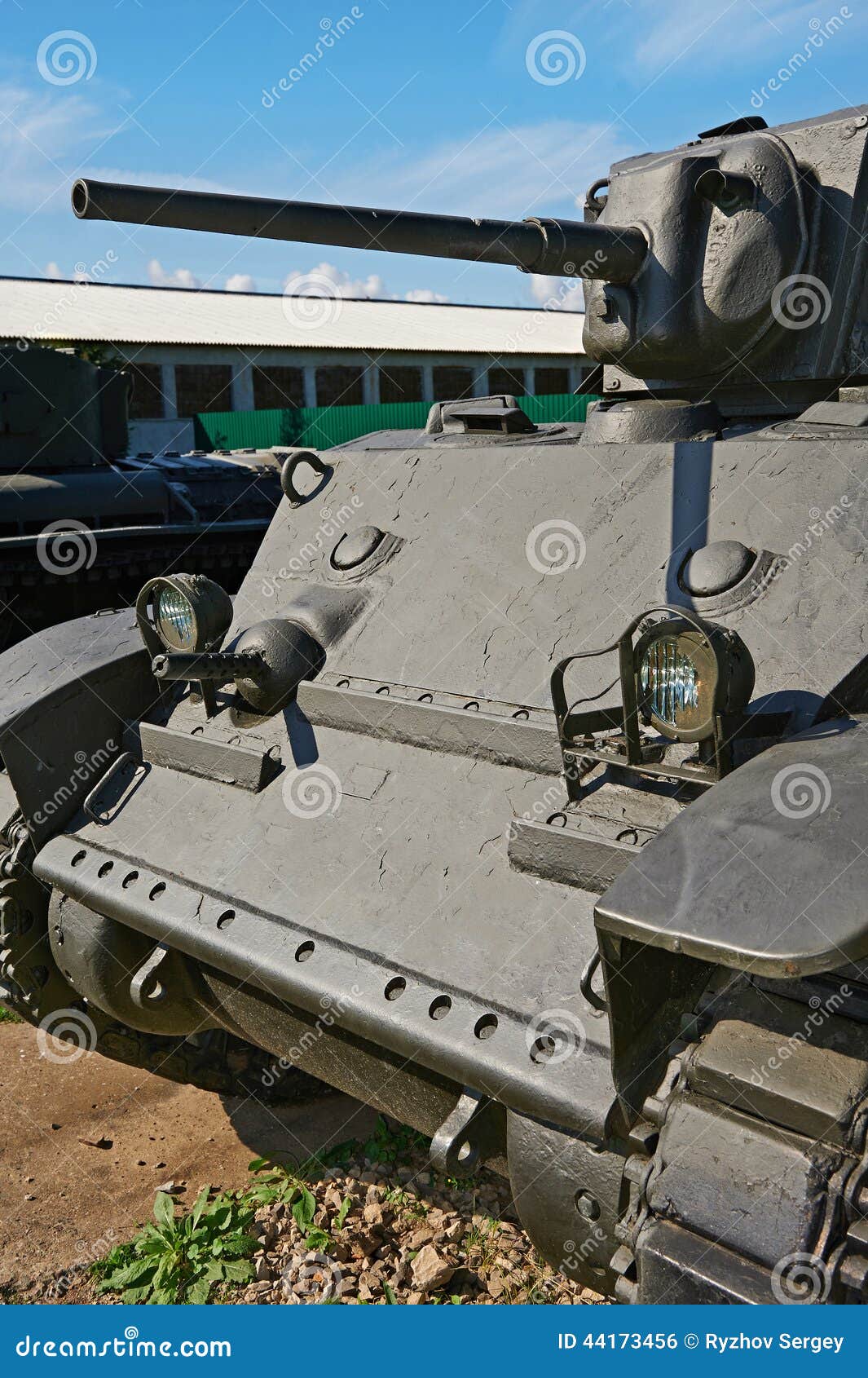 Light tank M5A1 stock photo. Image of artillery, blue - 44173456