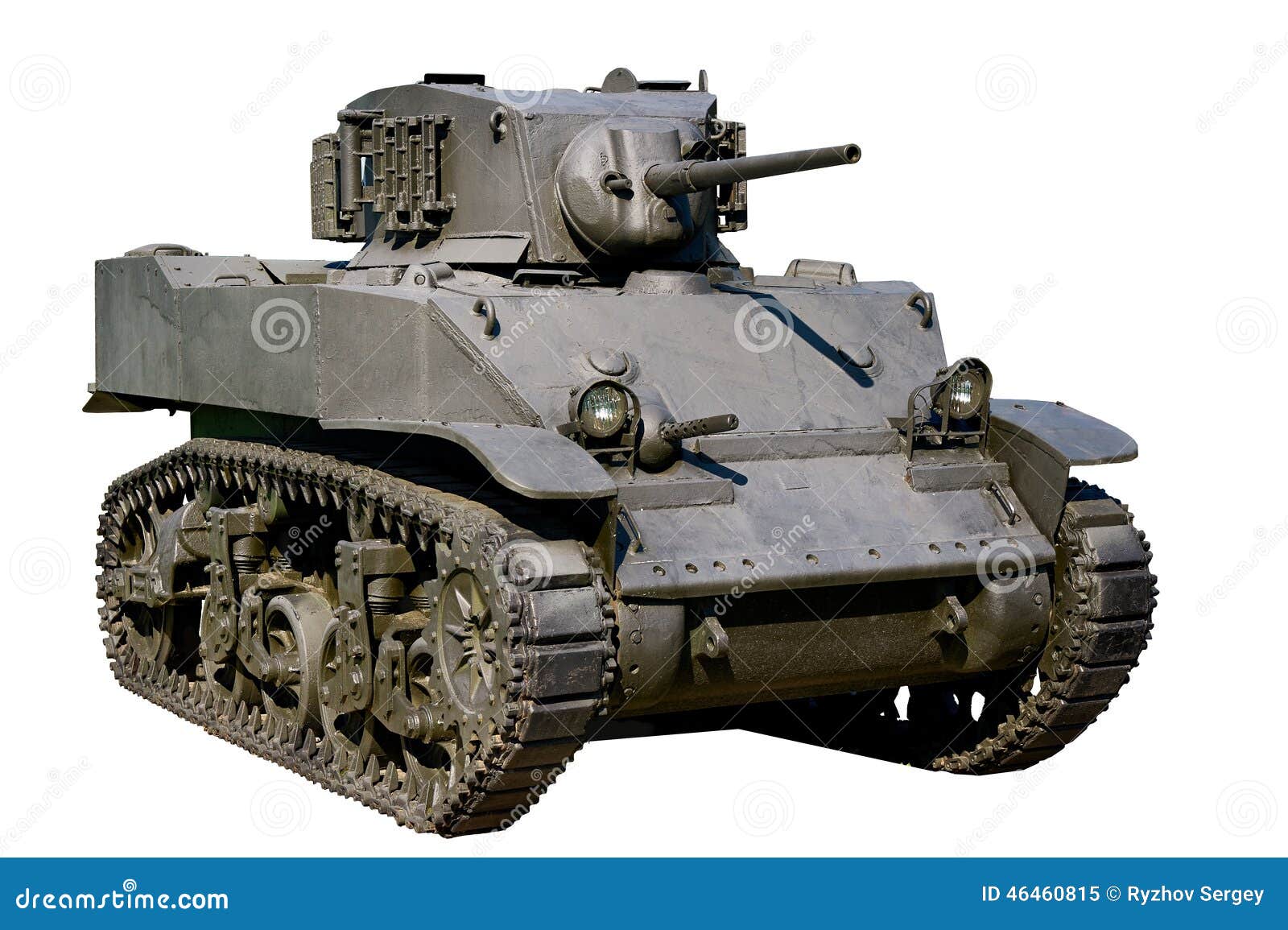 Light tank Stuart isolated stock image. Image of blue - 46460815