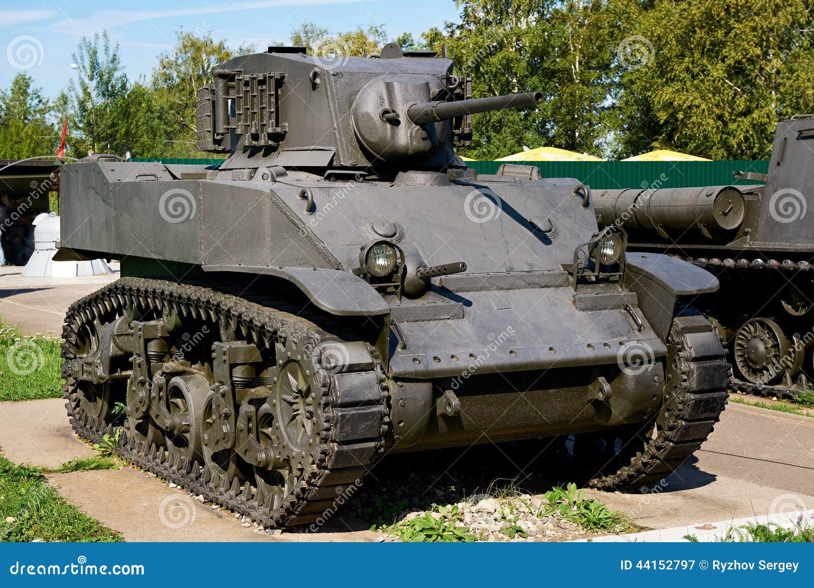 Light tank Stuart stock image. Image of green, iron, fighting - 44152797