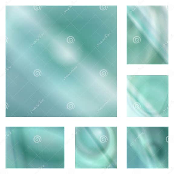 Light Teal Gradient Abstract Background Set Stock Vector - Illustration ...