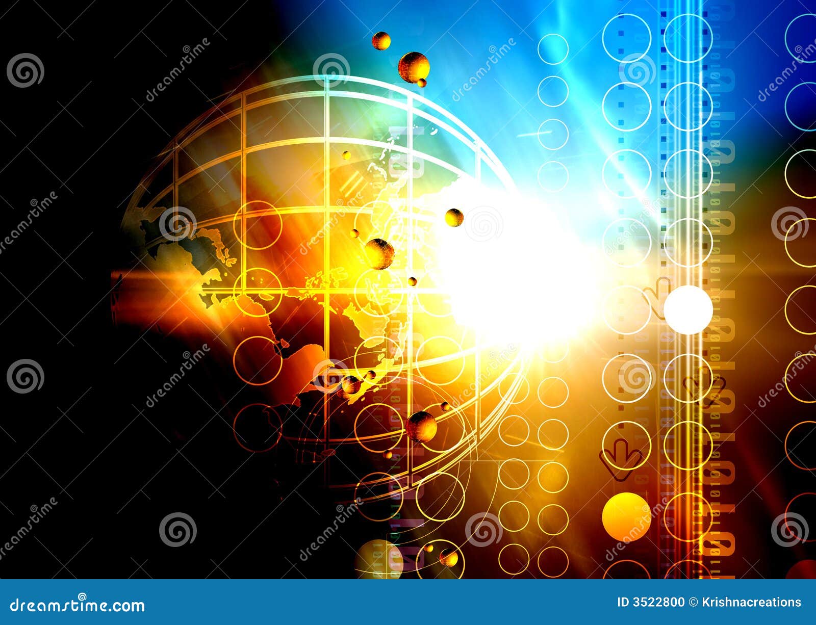 Light and technology stock illustration. Illustration of data - 3522800