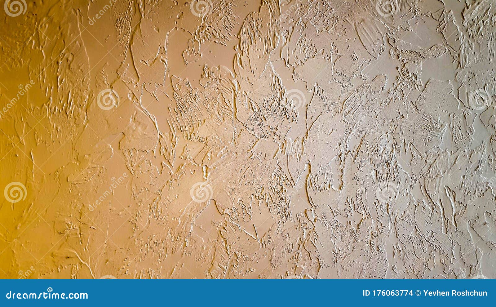 Light Textured Plaster As a Background. Decorative Plaster Effect on ...