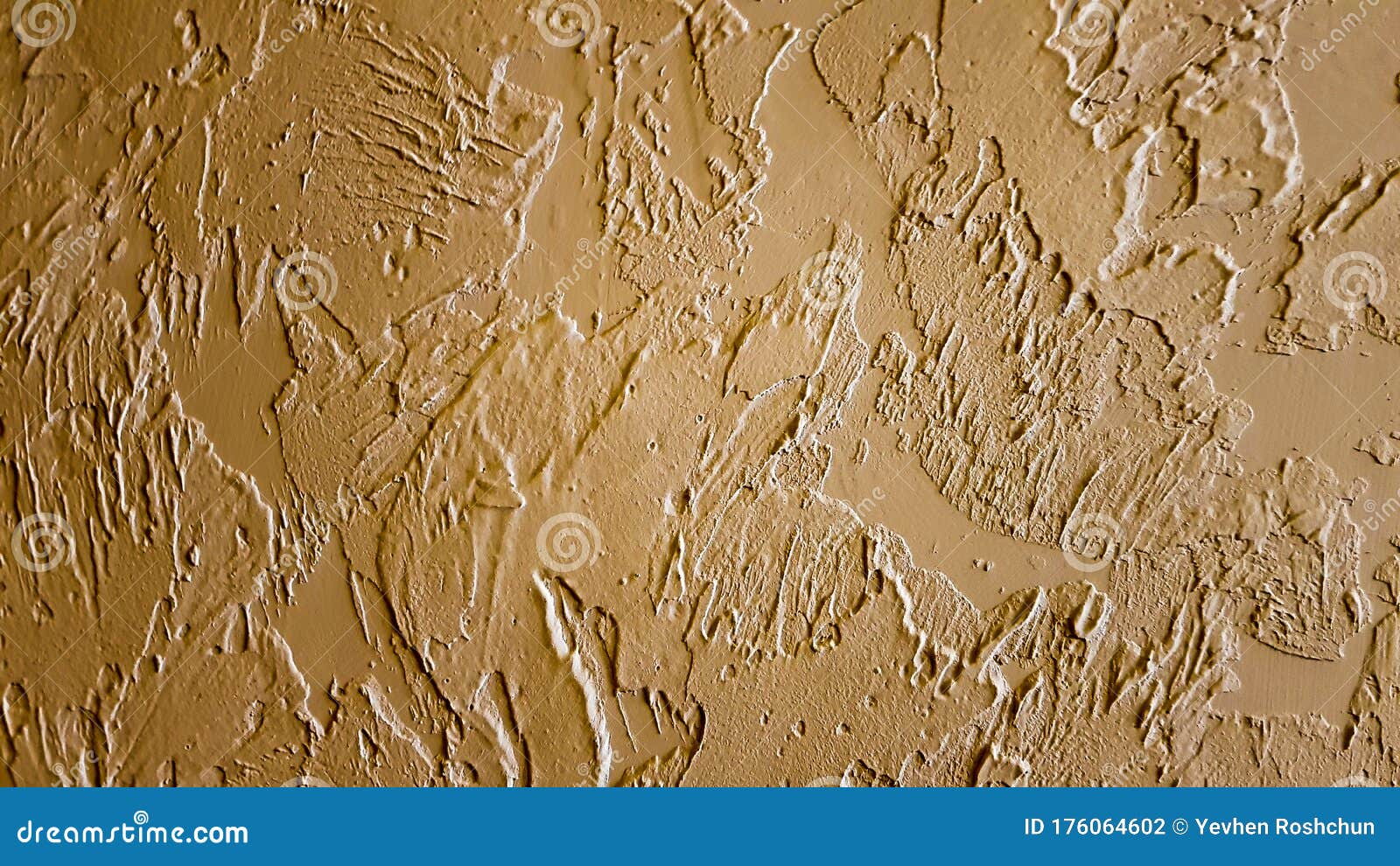 Light Textured Plaster As a Background. Decorative Plaster Effect on ...