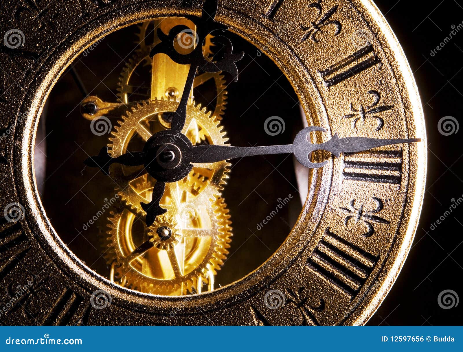 Light on time stock photo. Image of numerals, gold, elegant - 12597656